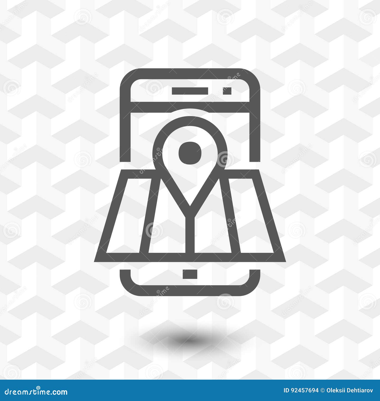 Phone and Map Icon Stock Vector Illustration Flat Design Stock Vector ...
