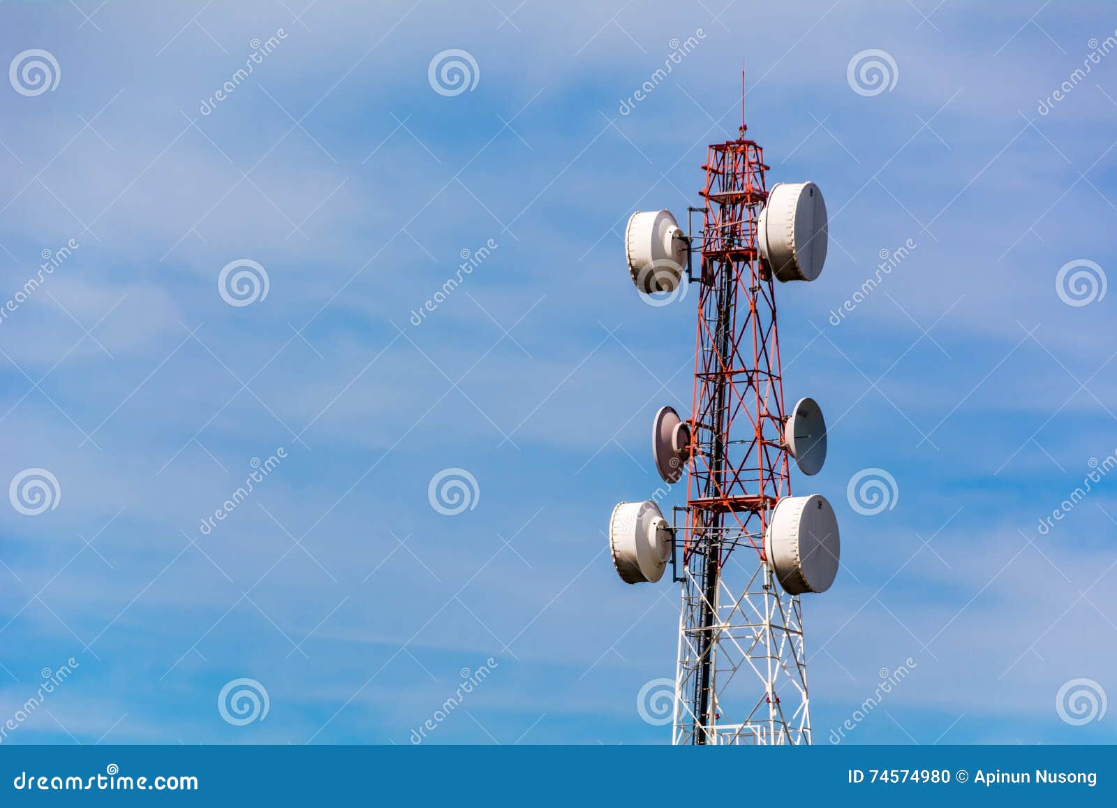 Phone mast signal stock photo. Image of business, broadcast - 74574980