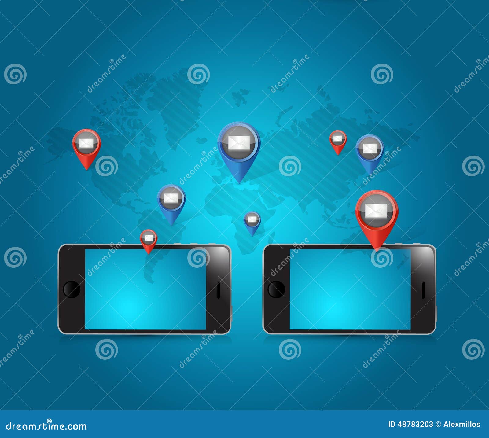 Phone Media Communication Network Stock Image - Image of button ...