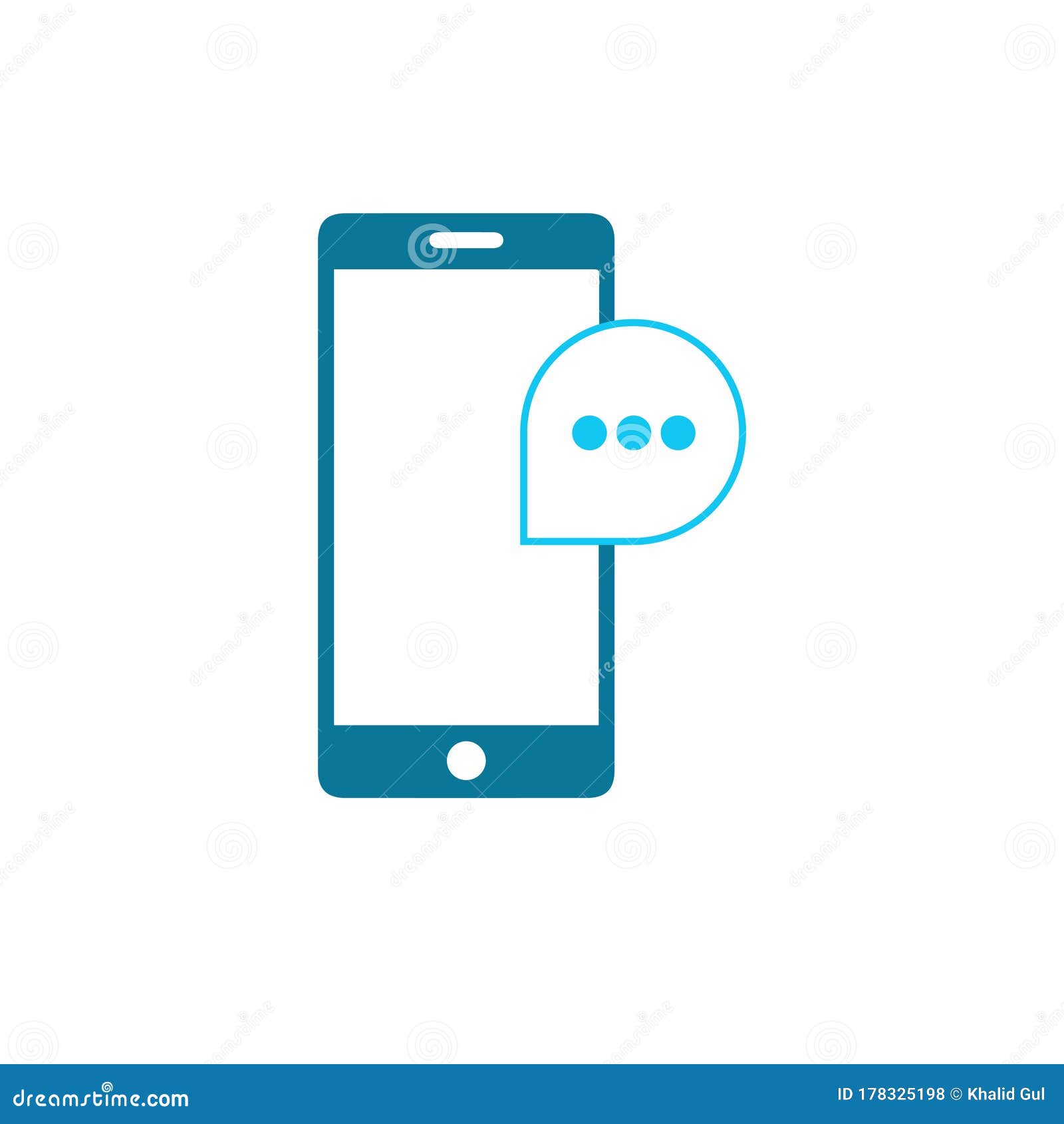 Phone Message Graphic Design Template Vector Illustration Stock ...