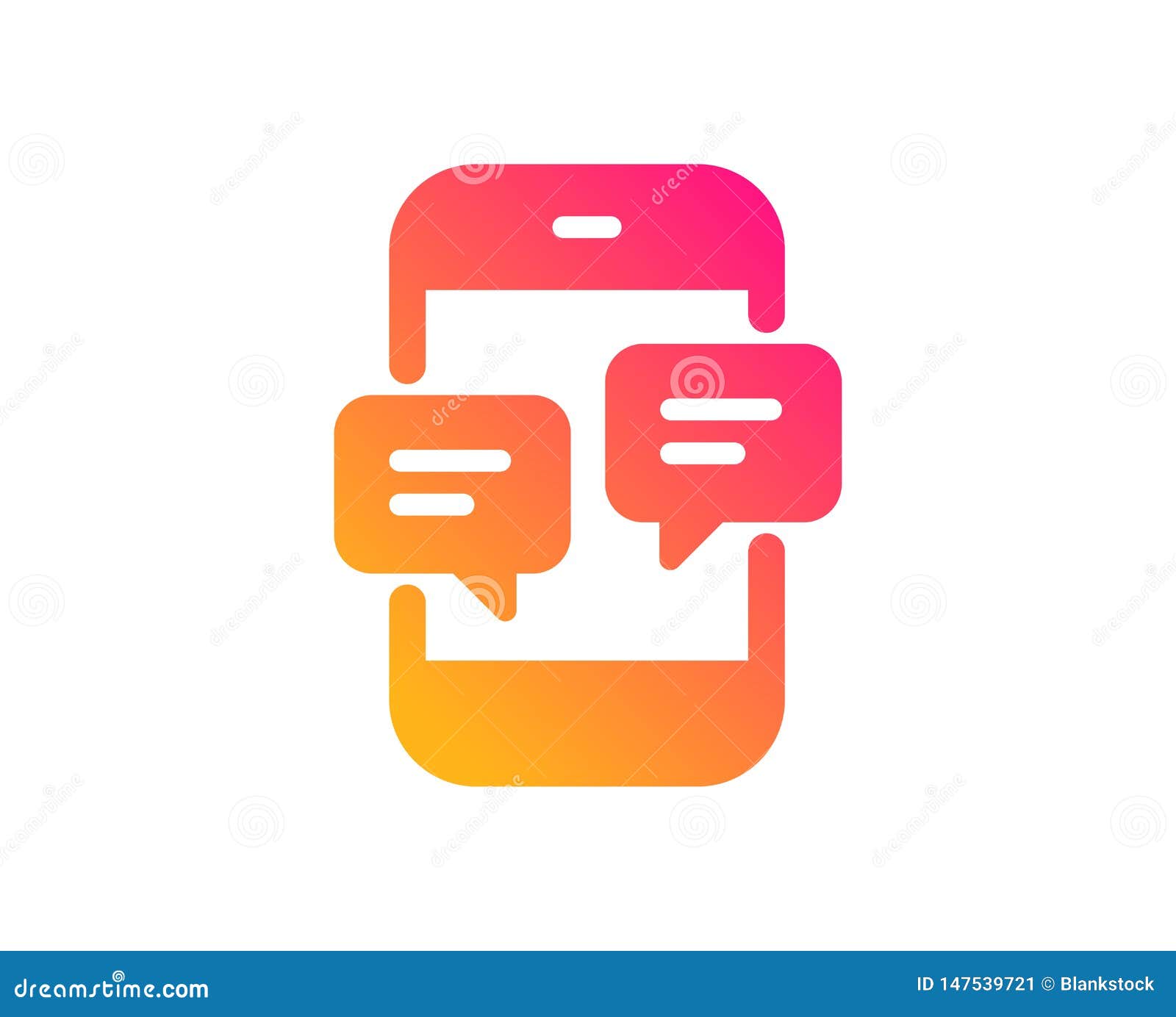 Phone Message Icon. Mobile Chat Sign. Vector Stock Vector ...