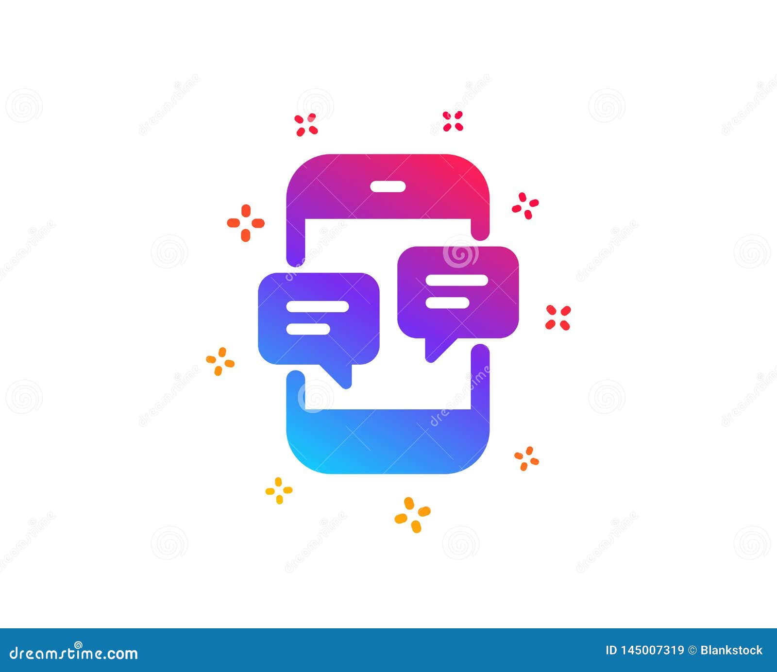 Phone Message Icon. Mobile Chat Sign. Vector Stock Vector ...