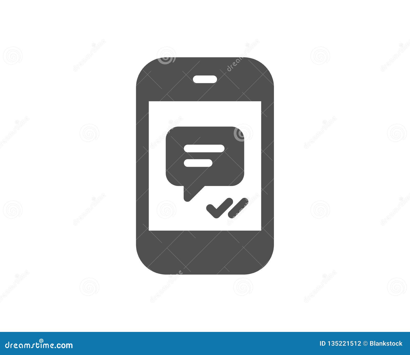 Phone Message Icon. Mobile Chat Sign. Vector Stock Vector ...
