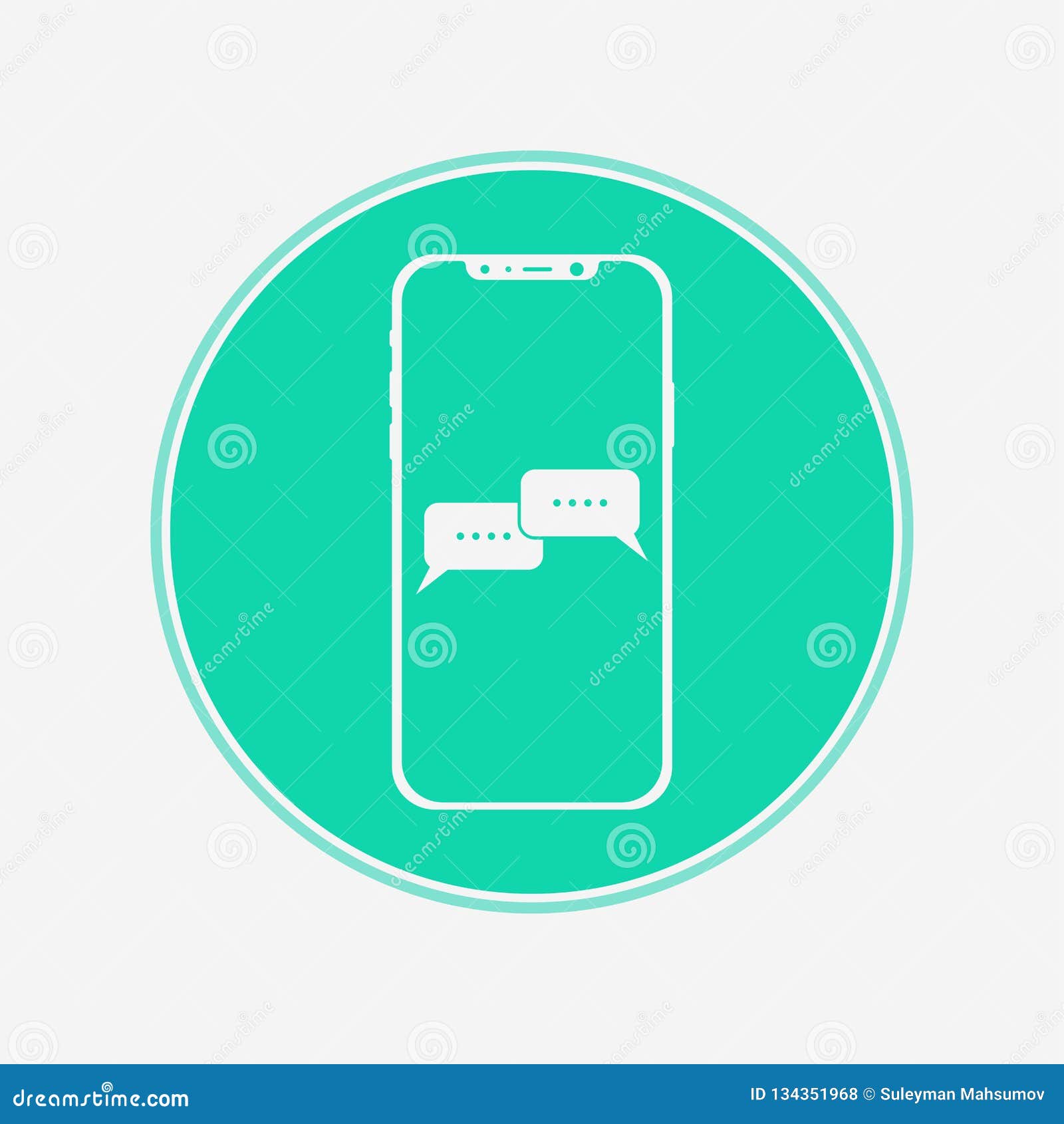 Phone with Message Vector Icon Sign Symbol Stock Vector - Illustration ...
