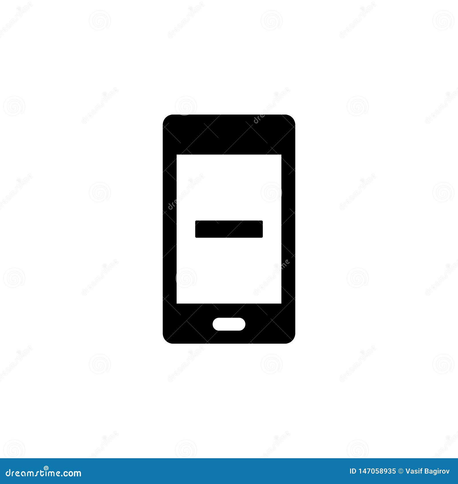 Phone, Minimize, Minus Vector Icon. Simple Element Illustration from UI ...