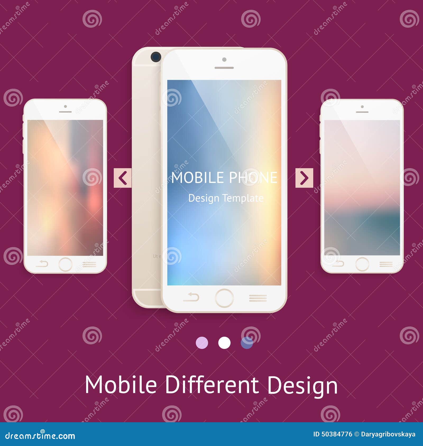 Phone Mock Up for Your Design Stock Vector - Illustration of isolated ...