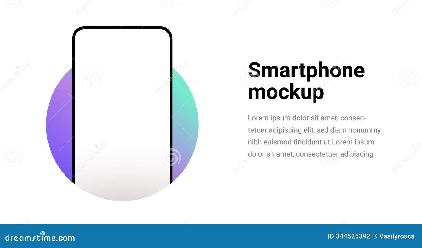 Phone Mockup Isolate 3d Vector Screen Device Template. Cellphone App ...