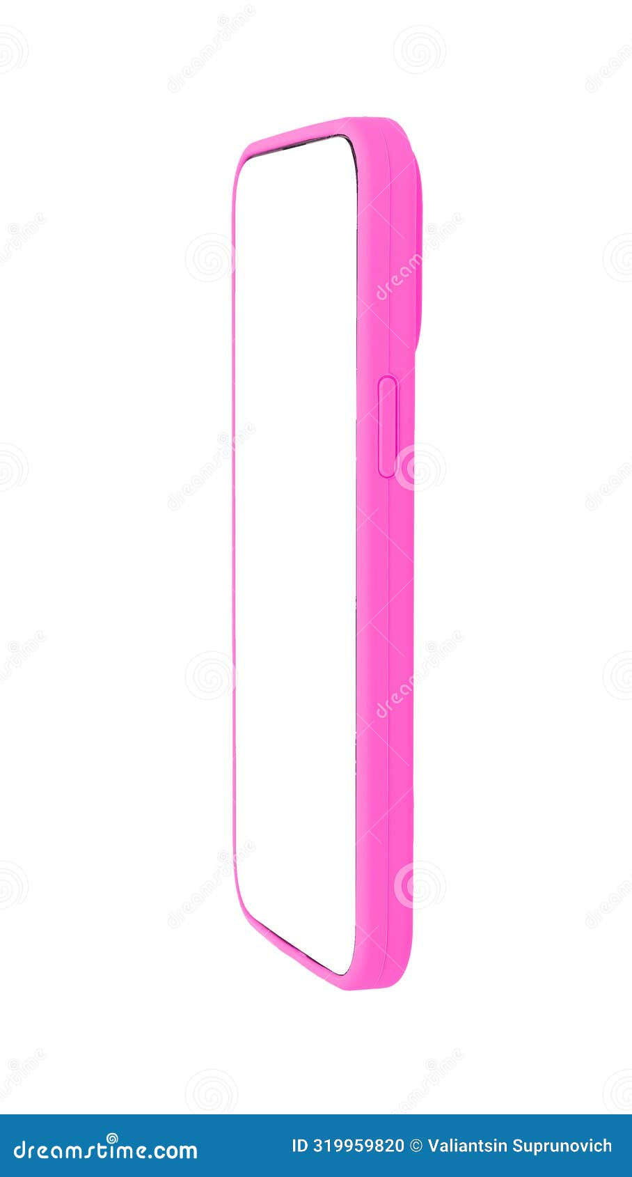 Phone Mockup with White Screen, Case. Modern Smartphone, Clear Frame ...