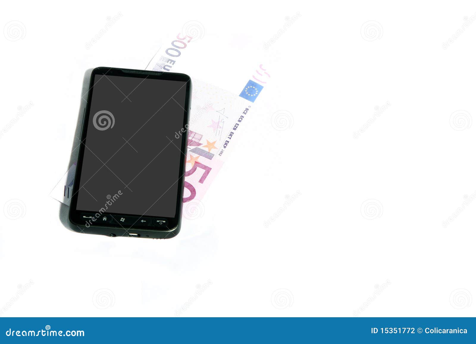 Phone and money stock photo. Image of mobile, telephone - 15351772