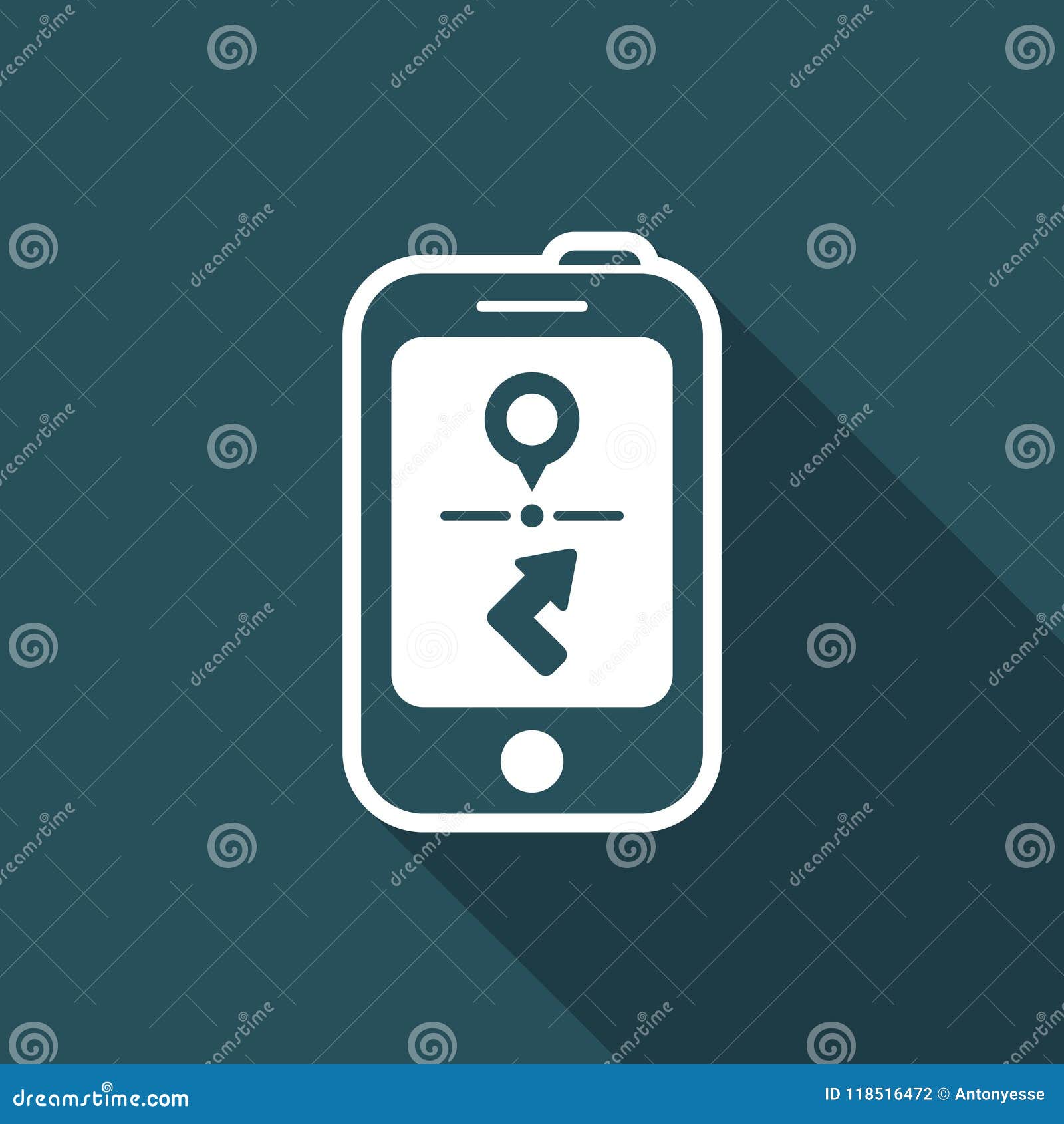 Phone navigation system stock vector. Illustration of button - 118516472