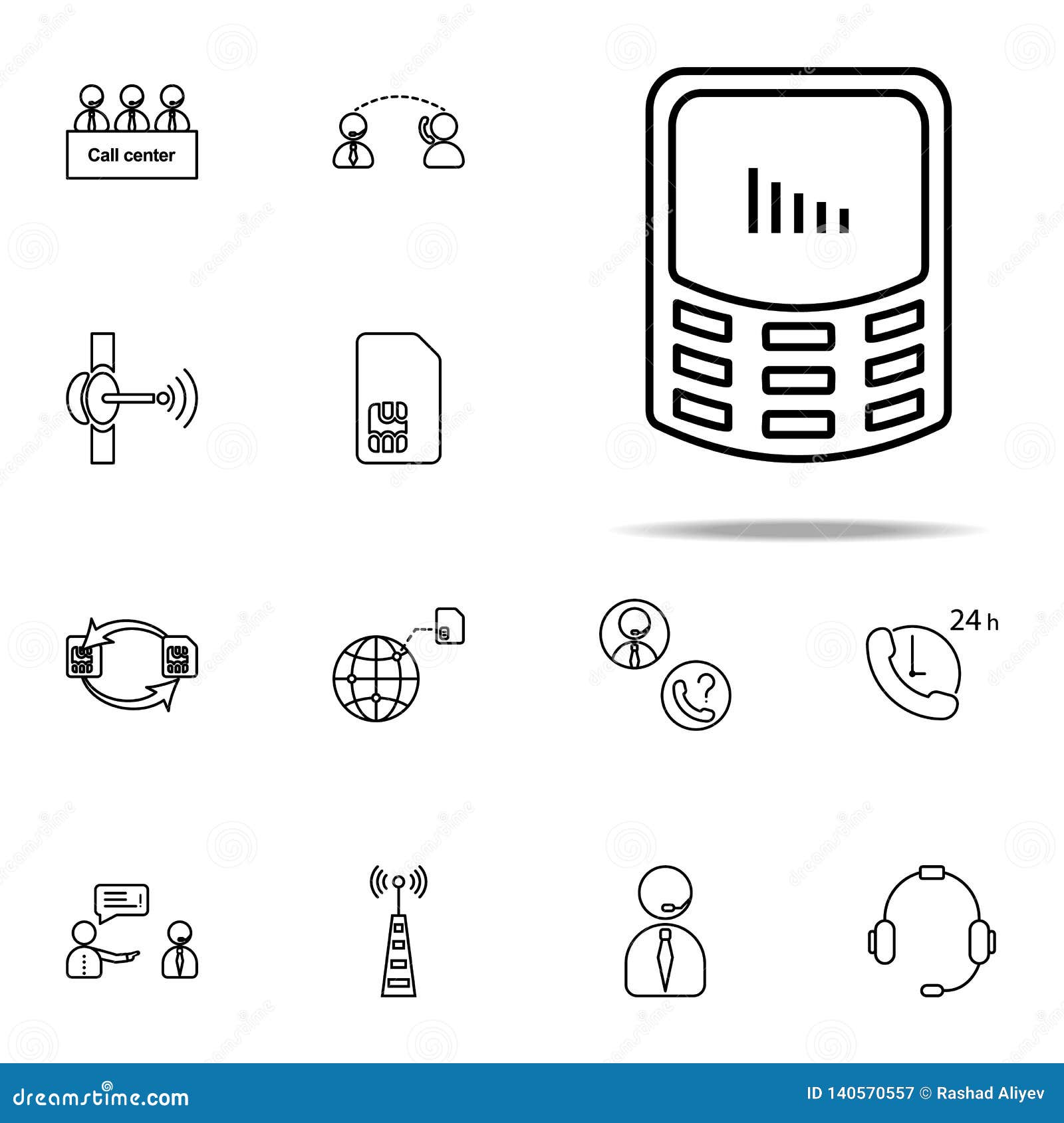 Phone, Network Icon. Telecommunication Icons Universal Set for Web and ...