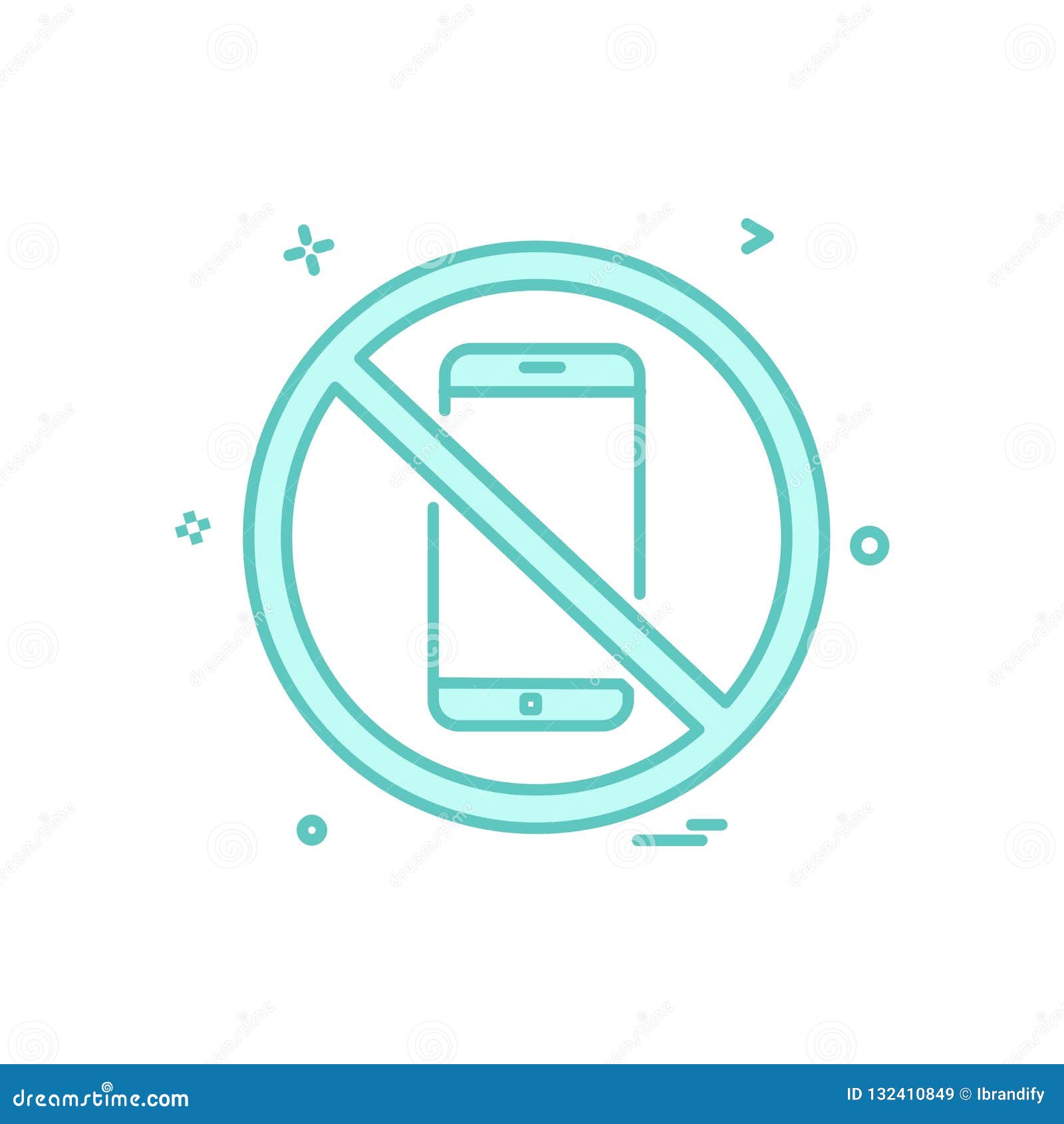 Phone Not Allowed Icon Design Vector Stock Vector - Illustration of ...