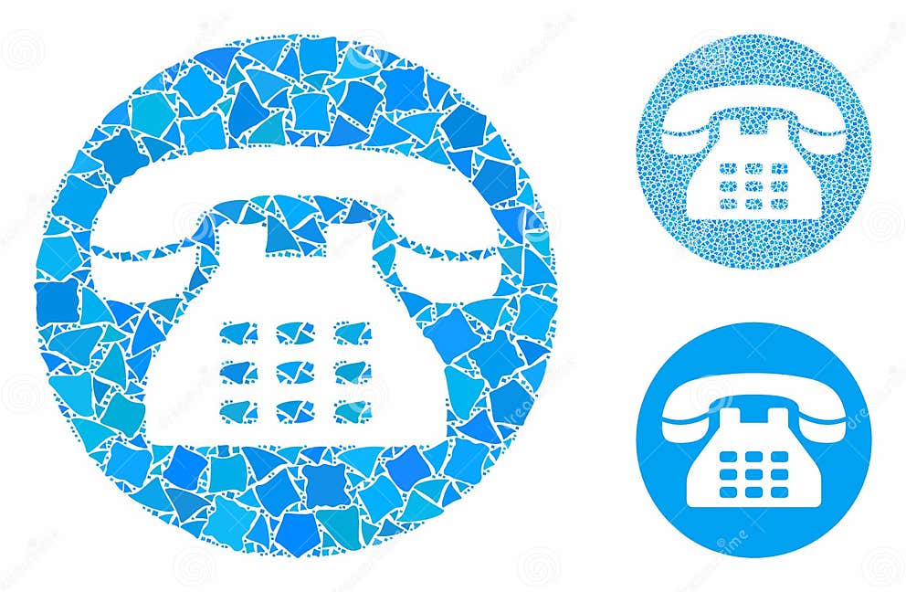 Phone Number Composition Icon of Rugged Parts Stock Illustration ...