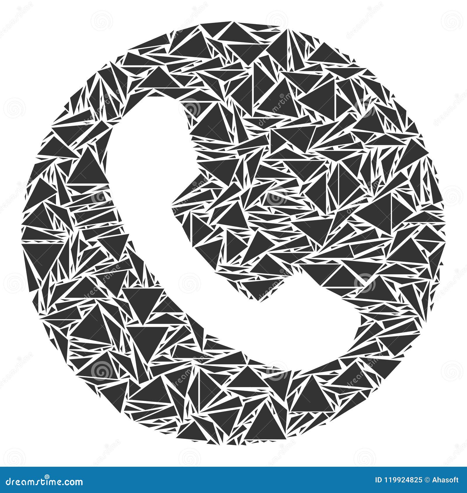 Phone Number Collage of Triangles Stock Vector - Illustration of ...