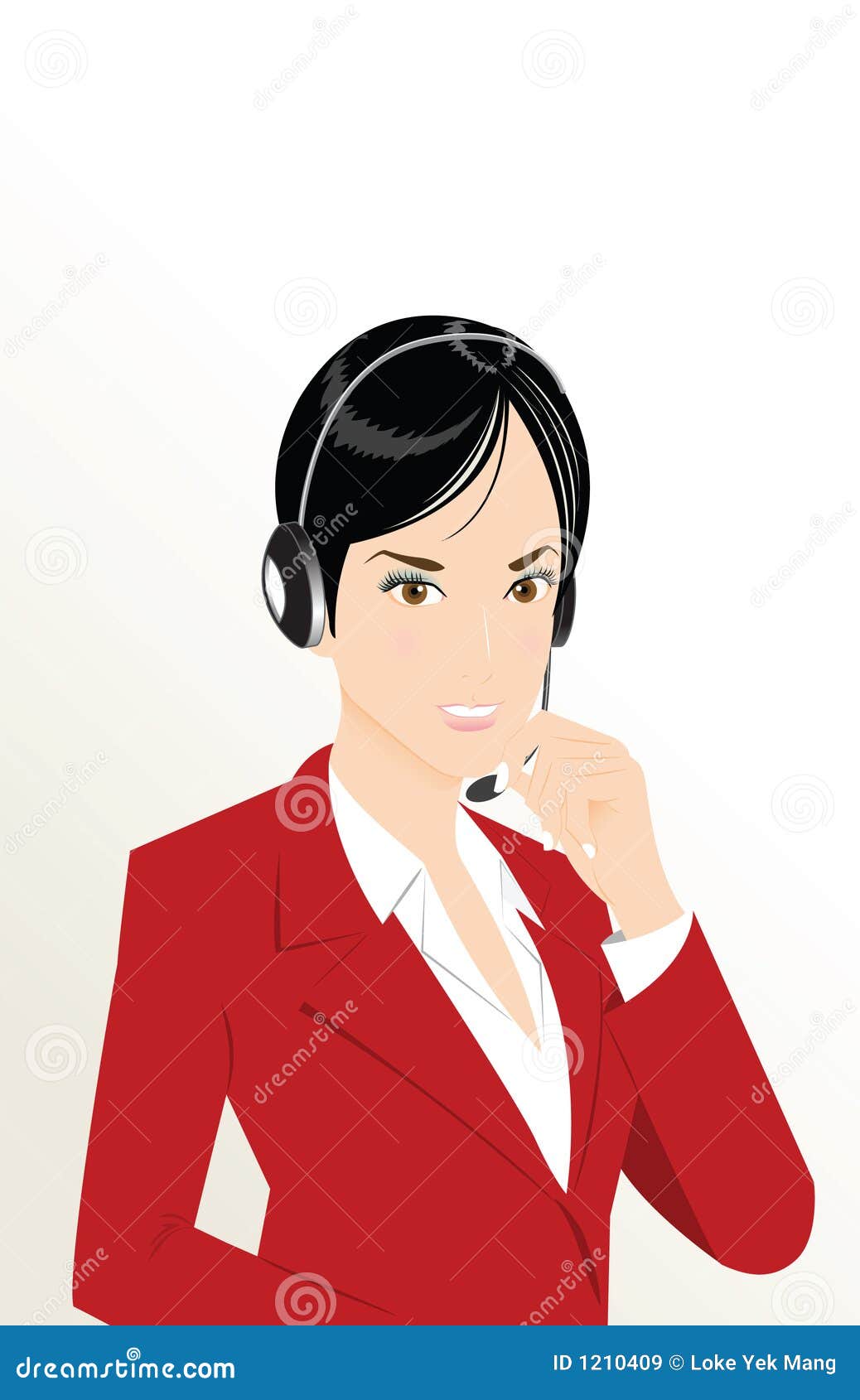 Phone operator stock vector. Illustration of care, consulting - 1210409
