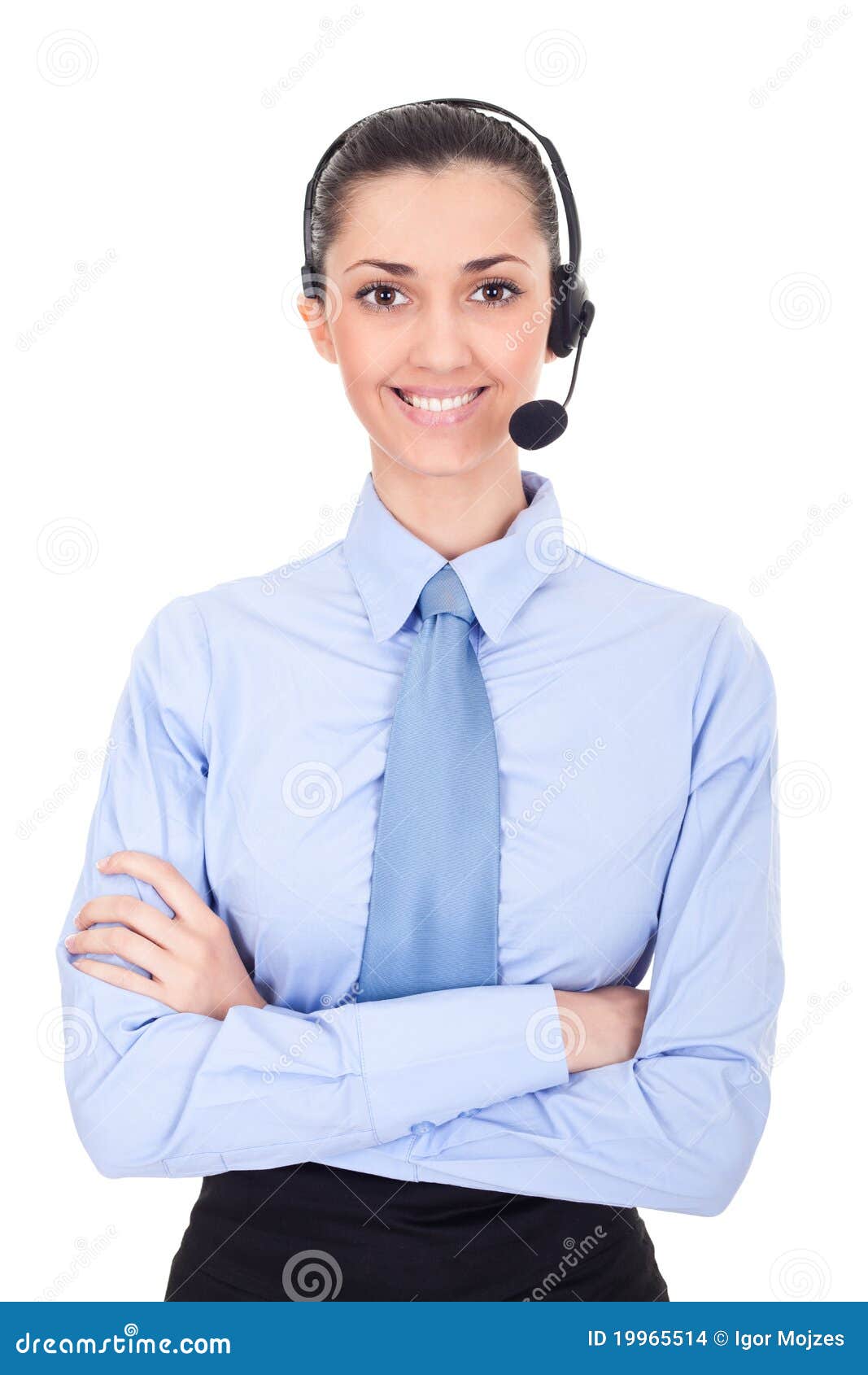 Phone operator in headset stock photo. Image of center - 19965514