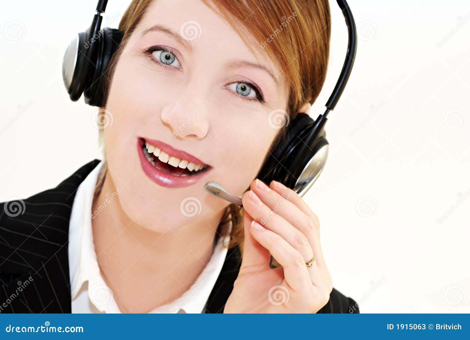 Phone operator over white stock image. Image of adult - 1915063