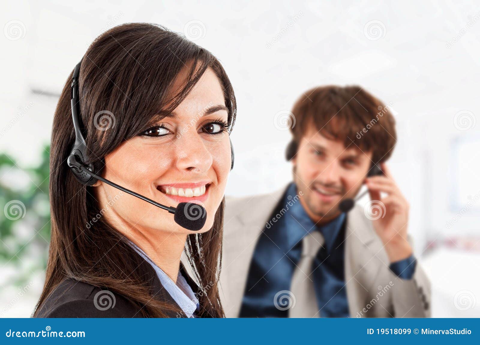 Phone operators stock image. Image of people, smiling - 19518099