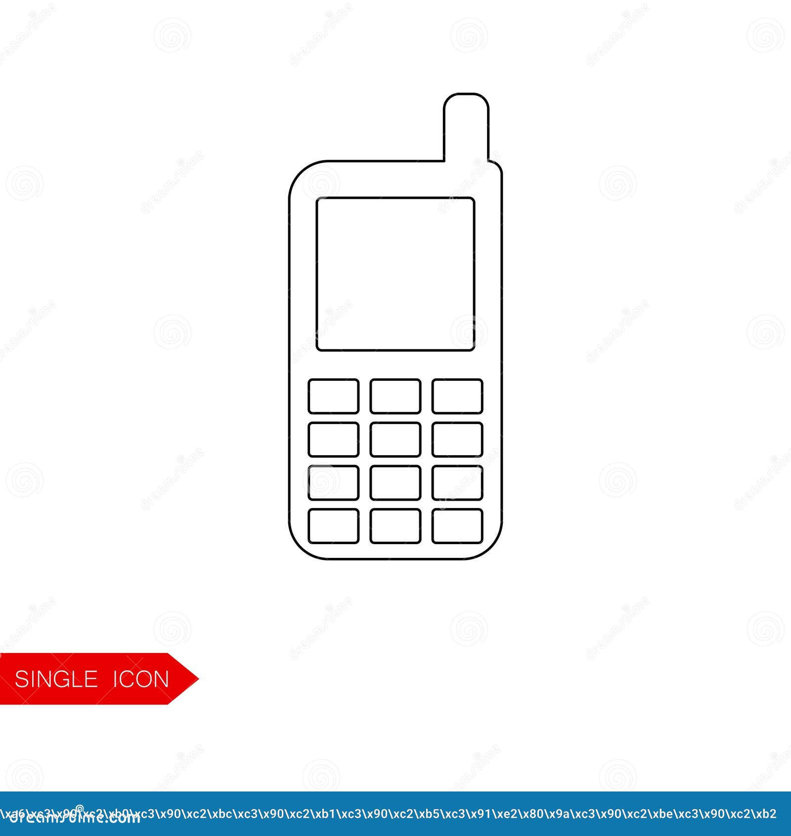 Phone outline icon. stock vector. Illustration of call - 78889638