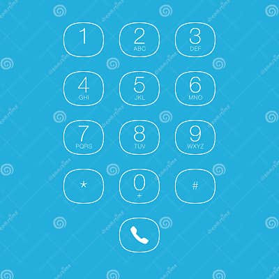 Phone Outline Keypad for Touchscreens Stock Vector - Illustration of ...