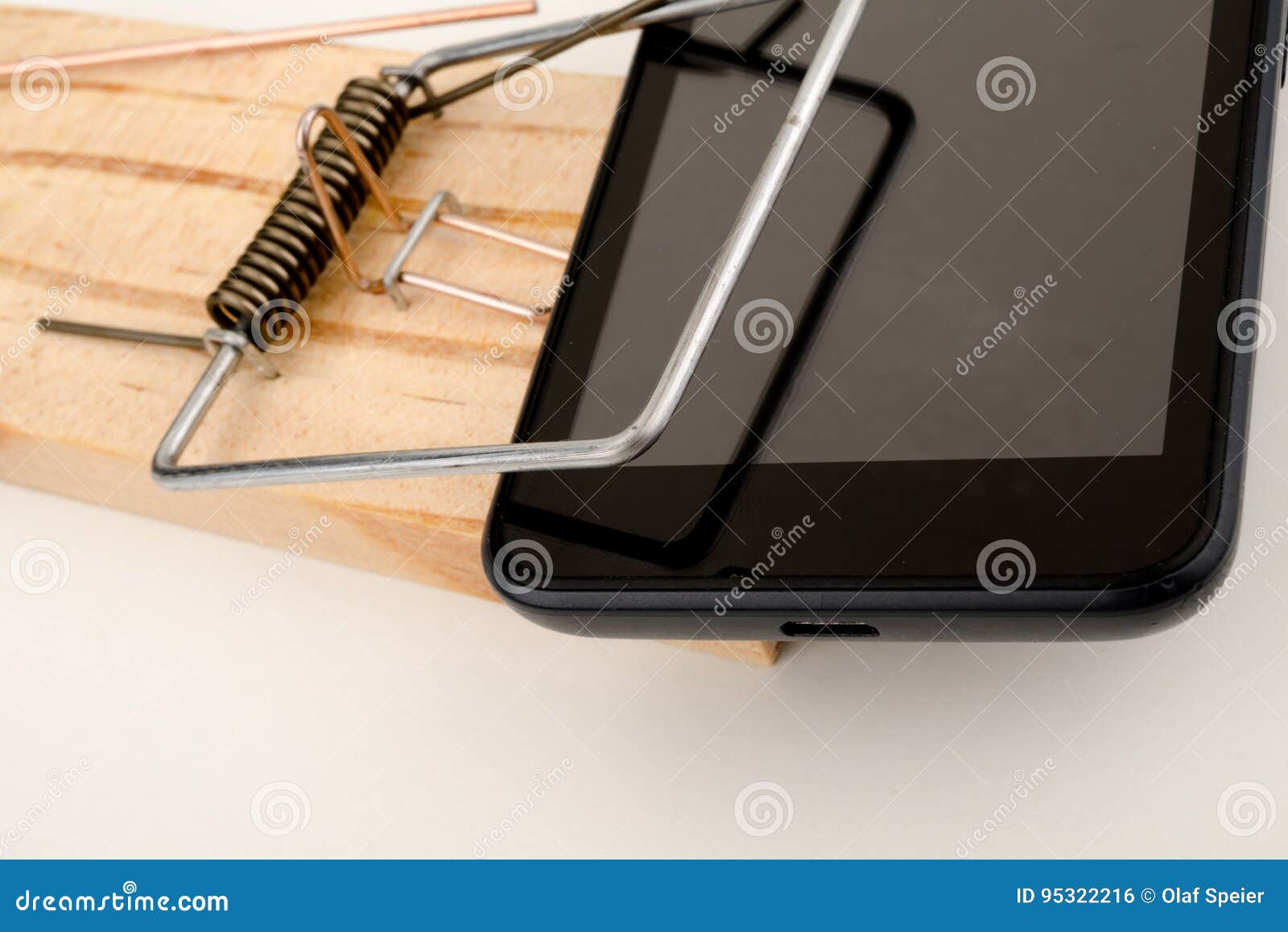 Phone overuse stock photo. Image of mousetrap, addiction - 95322216