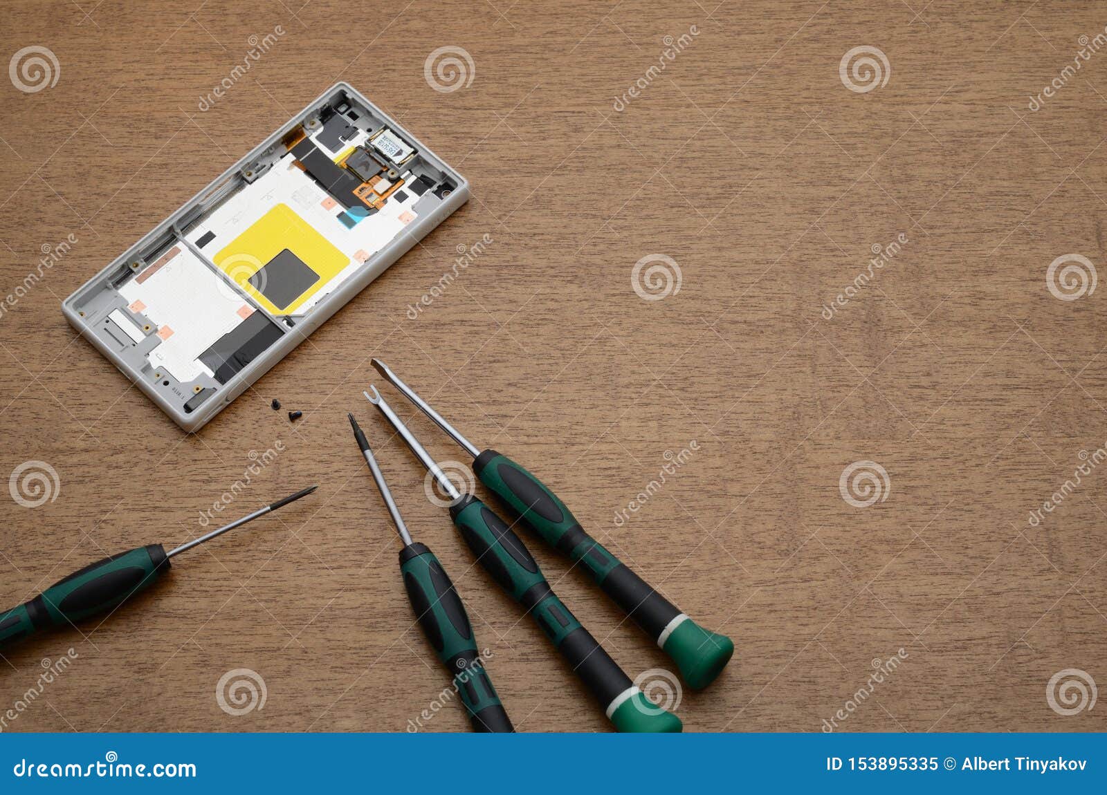 Phone Panel and Electronics Repair Tools. Stock Image - Image of office ...