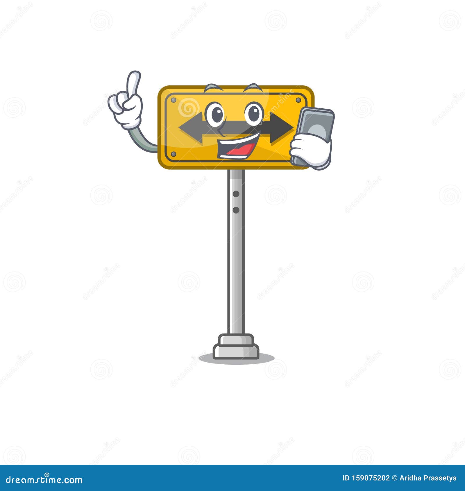 Vehicles May Pass Either Side To Reach Same Destination Vector Illustration