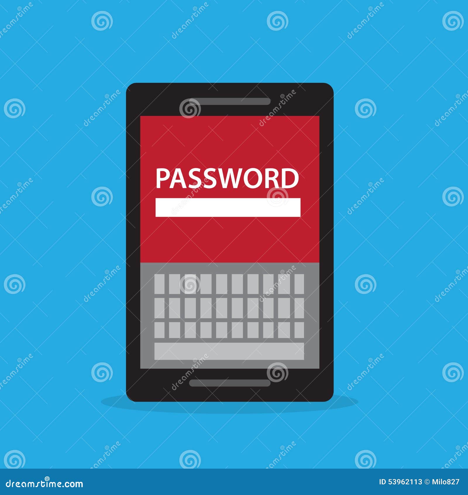 Phone Password stock vector. Illustration of business - 53962113