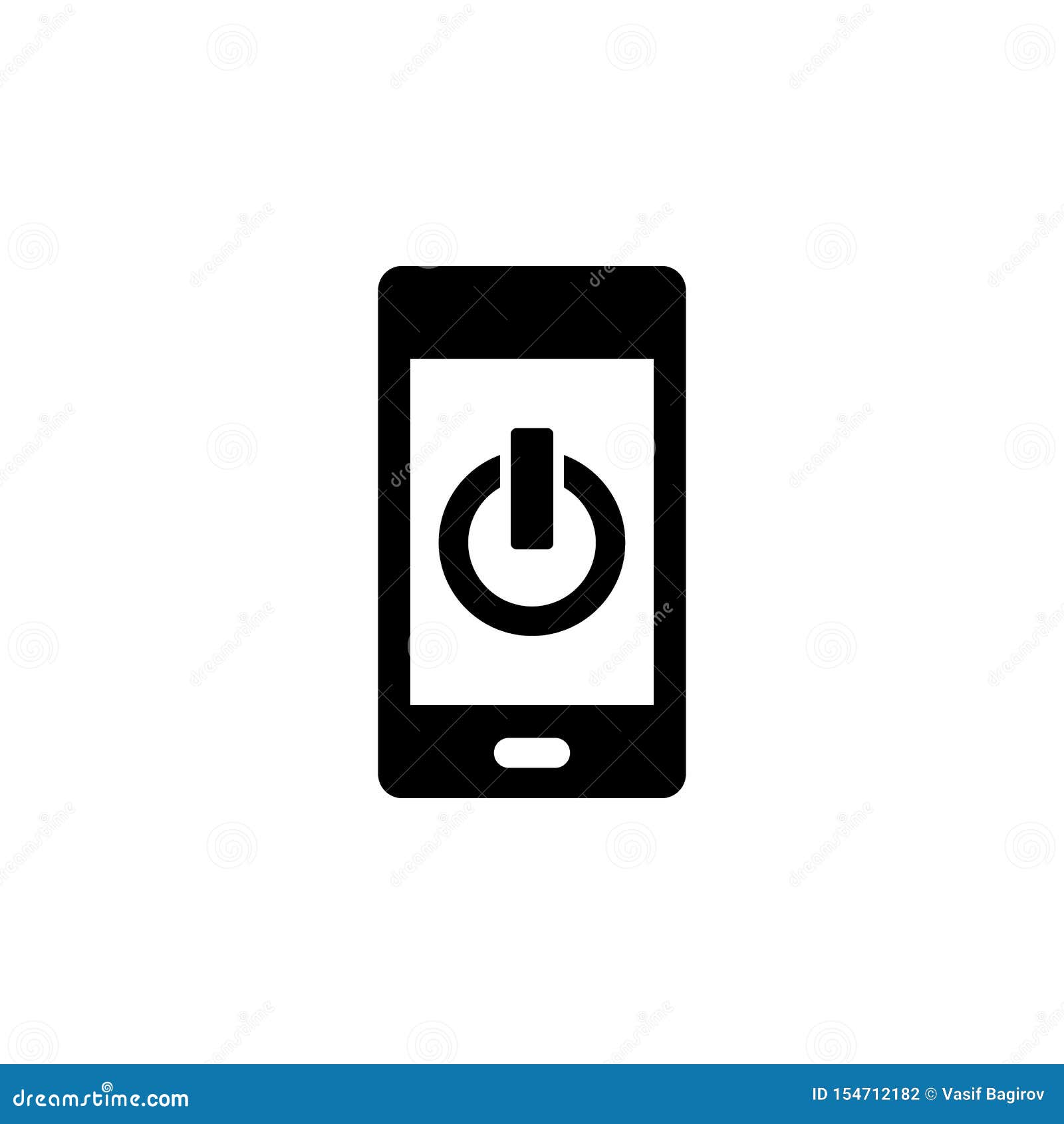 Phone, Power Vector Icon. Simple Element Illustration from UI Concept ...