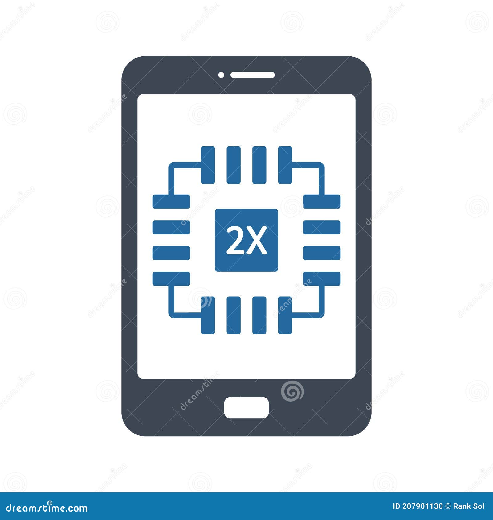 Phone Processor Color Vector Icon Which Can Easily Modify or Edit Stock ...
