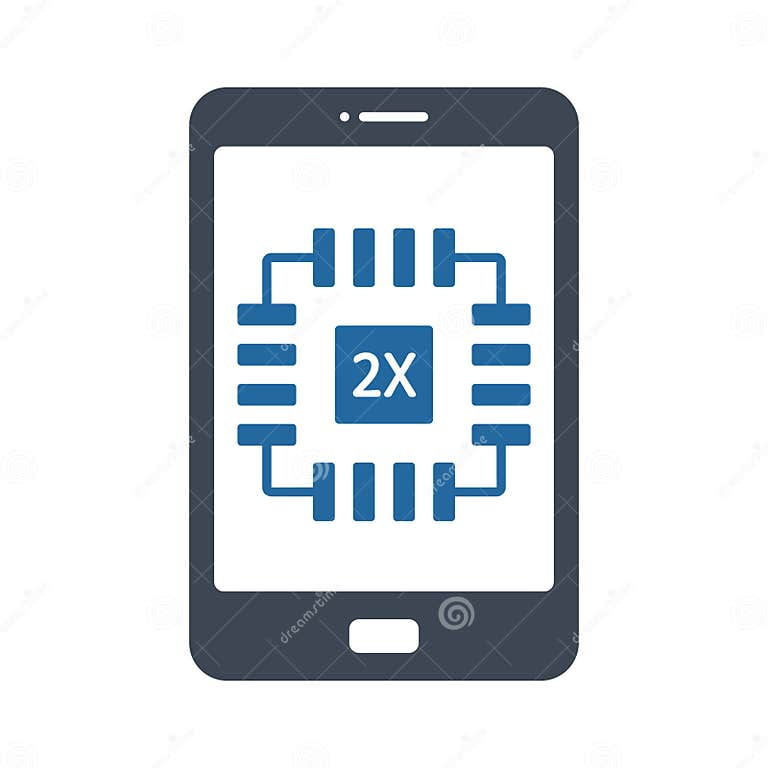 Phone Processor Color Vector Icon Which Can Easily Modify or Edit Stock ...