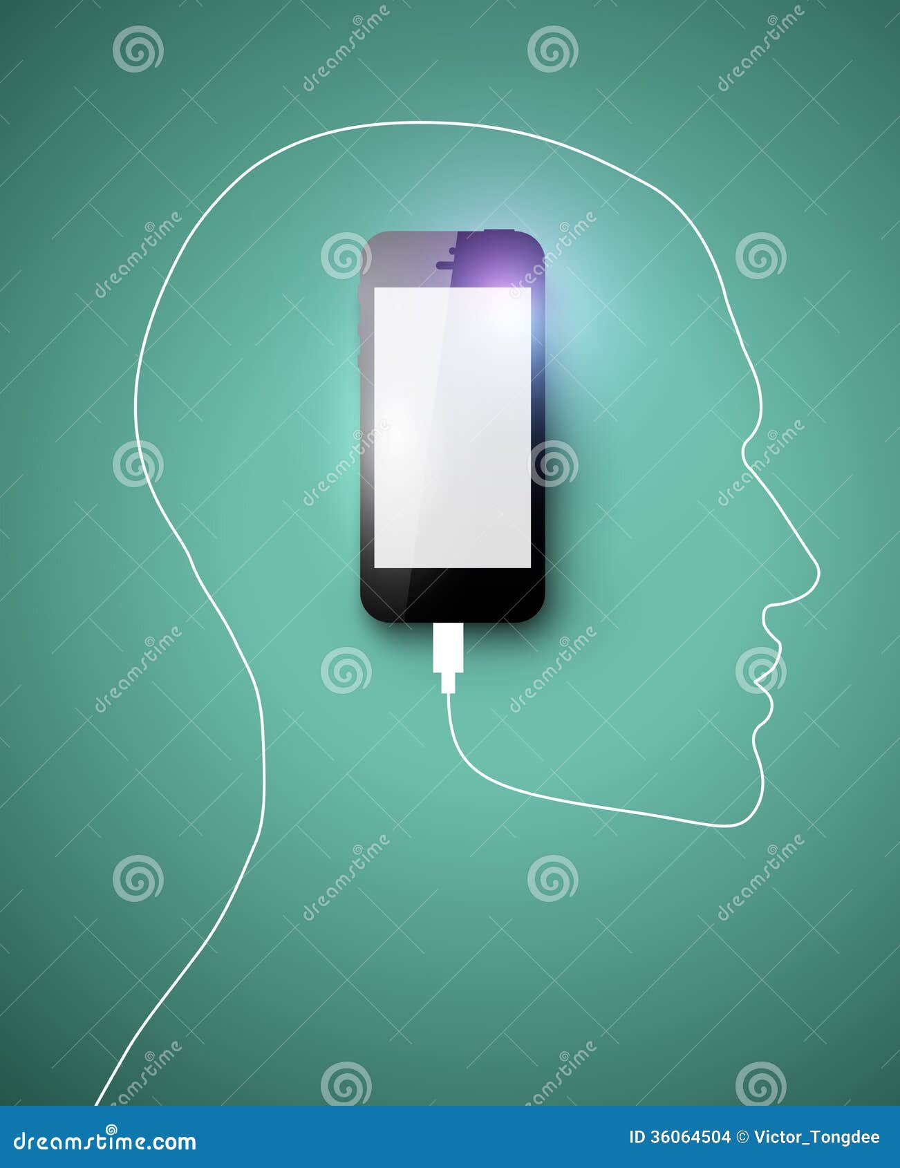 Phone profile stock vector. Illustration of inventiveness - 36064504