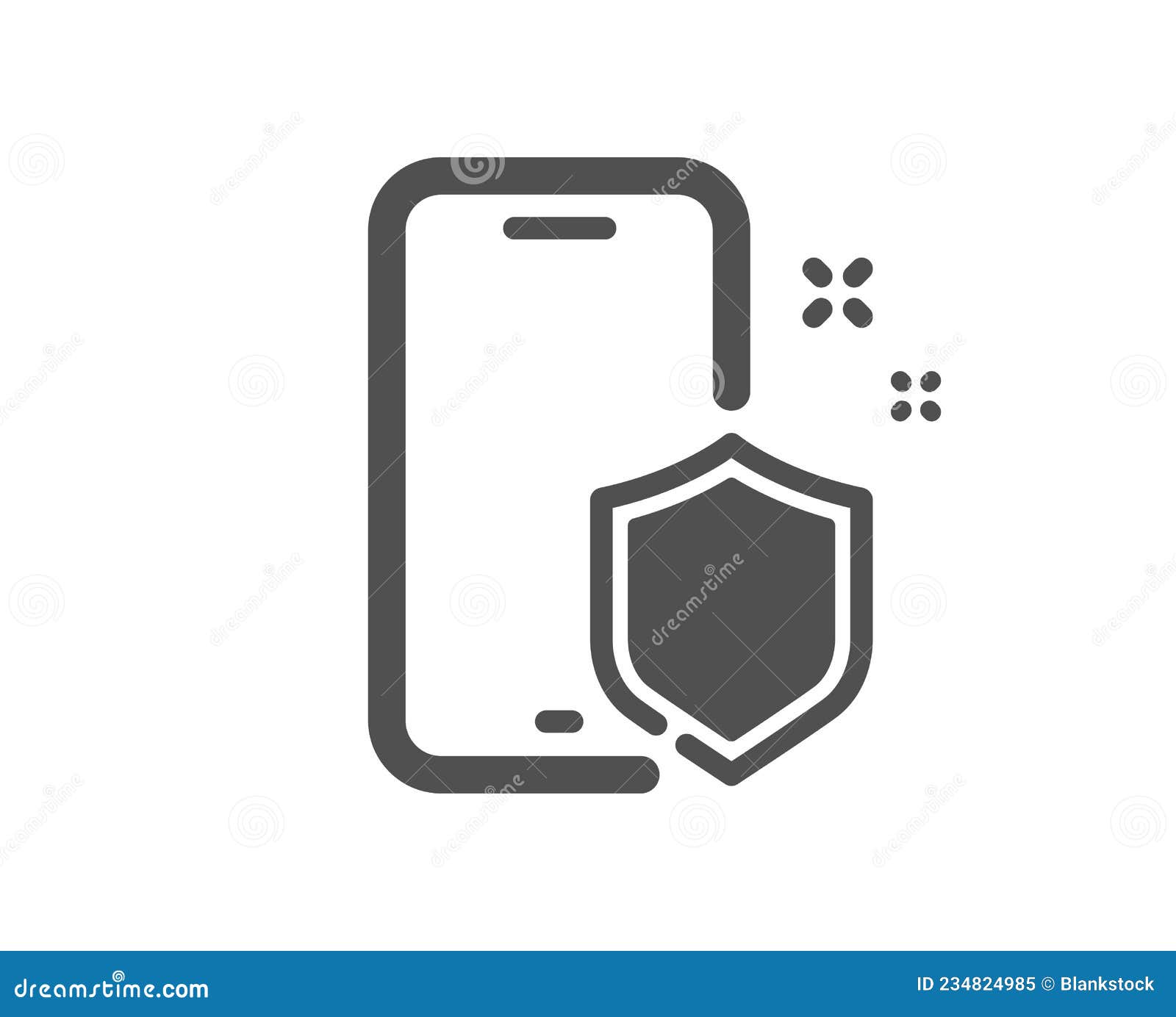 Phone Protect Icon. Smartphone Shield Sign. Vector Stock Vector ...