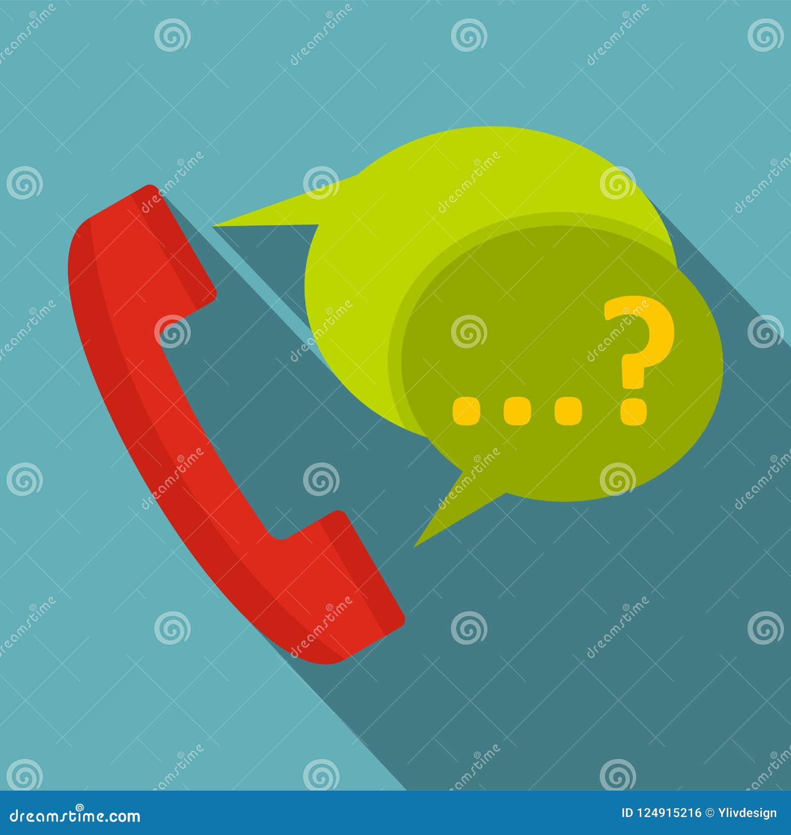 Phone with Question Mark Speech Bubble Icon Stock Illustration ...