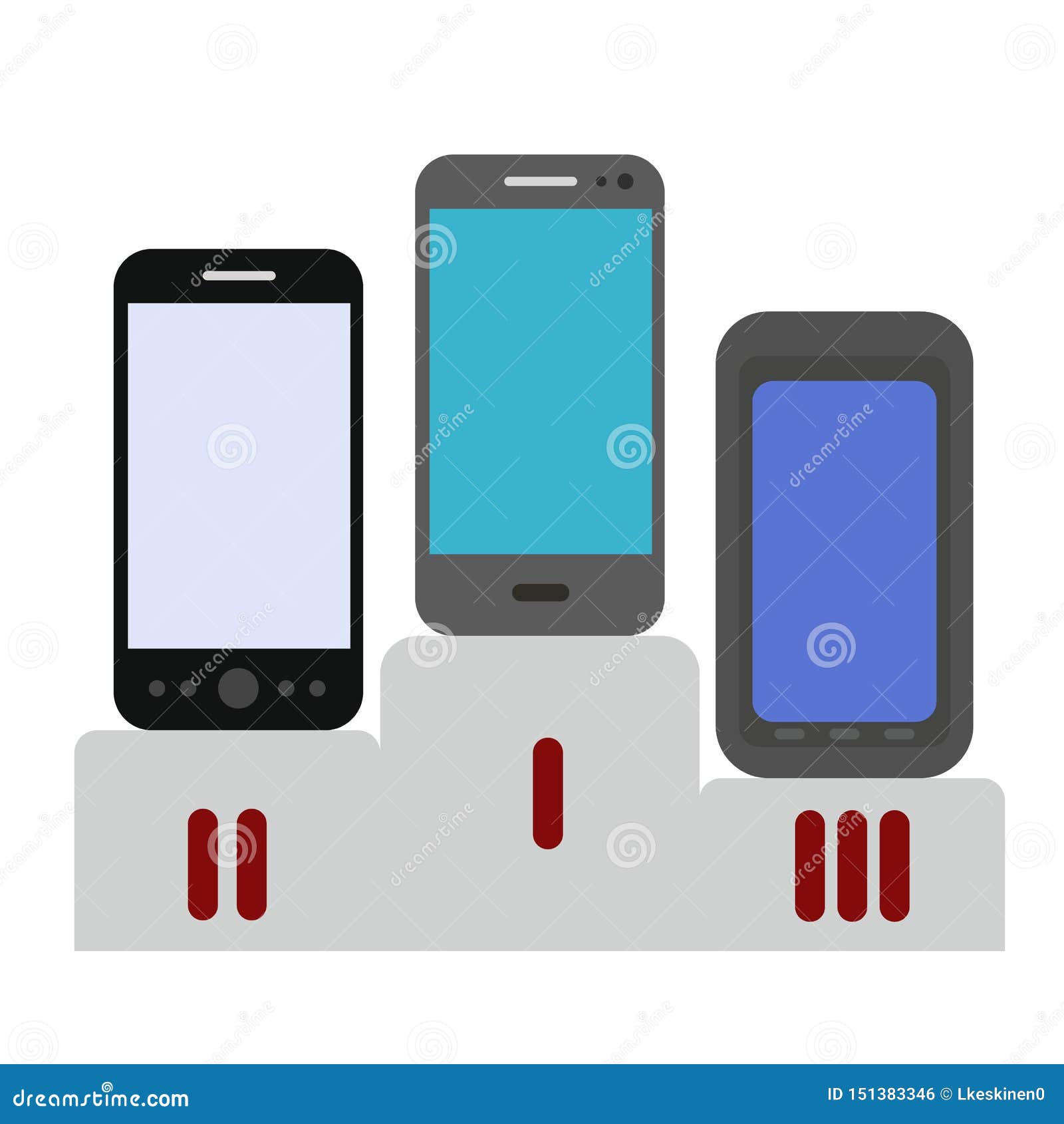 Phone Range Isolated on White Background Stock Vector - Illustration of ...