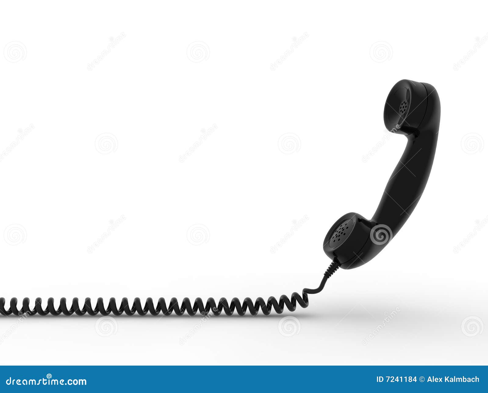 Phone receiver stock illustration. Illustration of black - 7241184