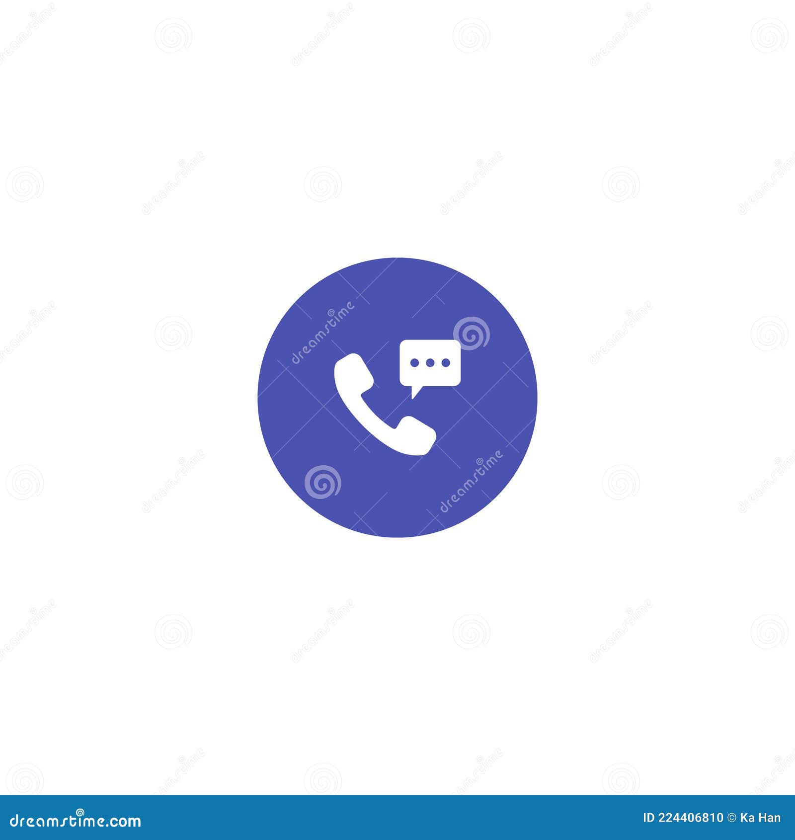 Phone Receiver Button Icon Vector. Call, Chat, Communication Symbol ...
