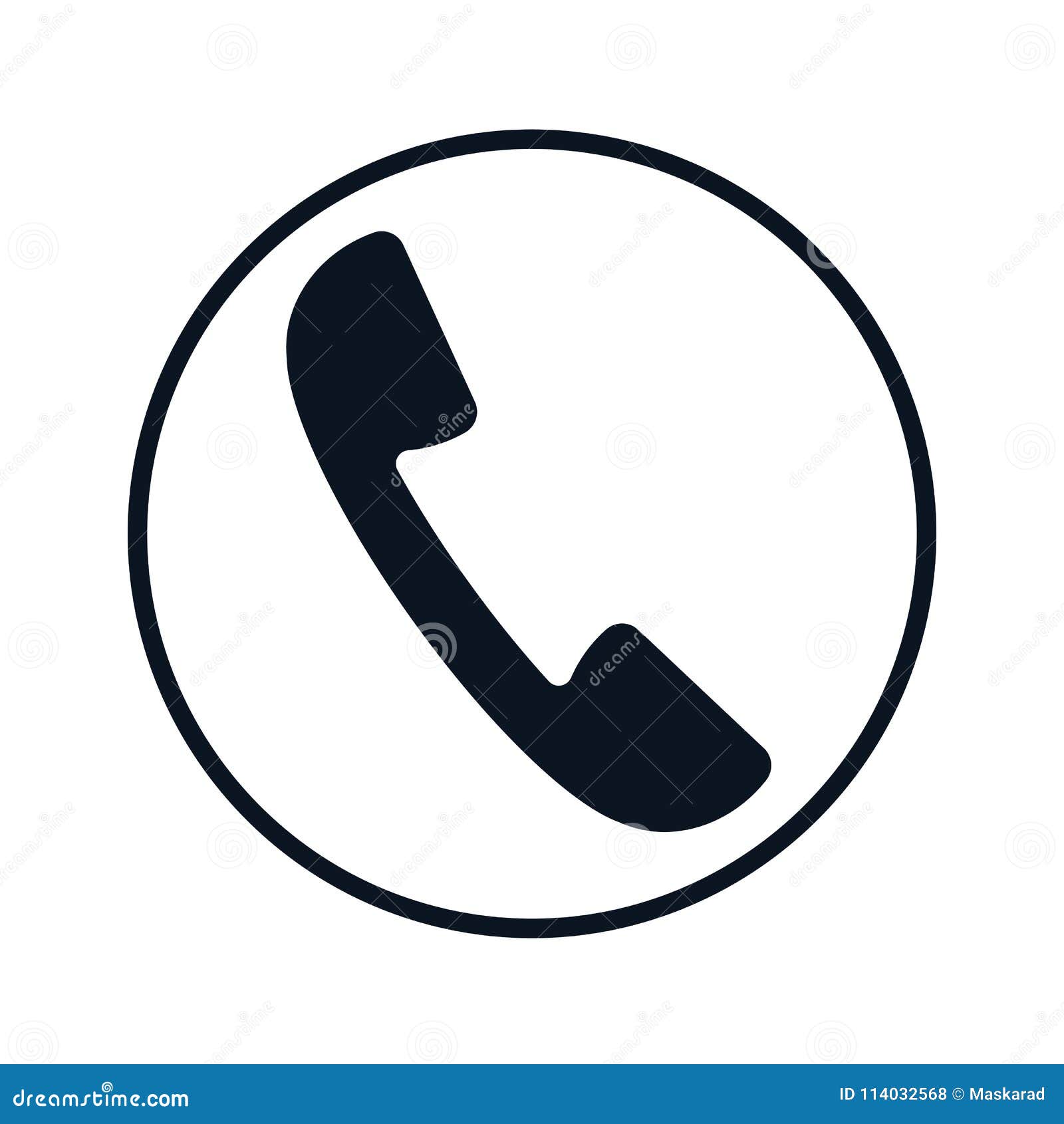 Phone Icon Black Circle