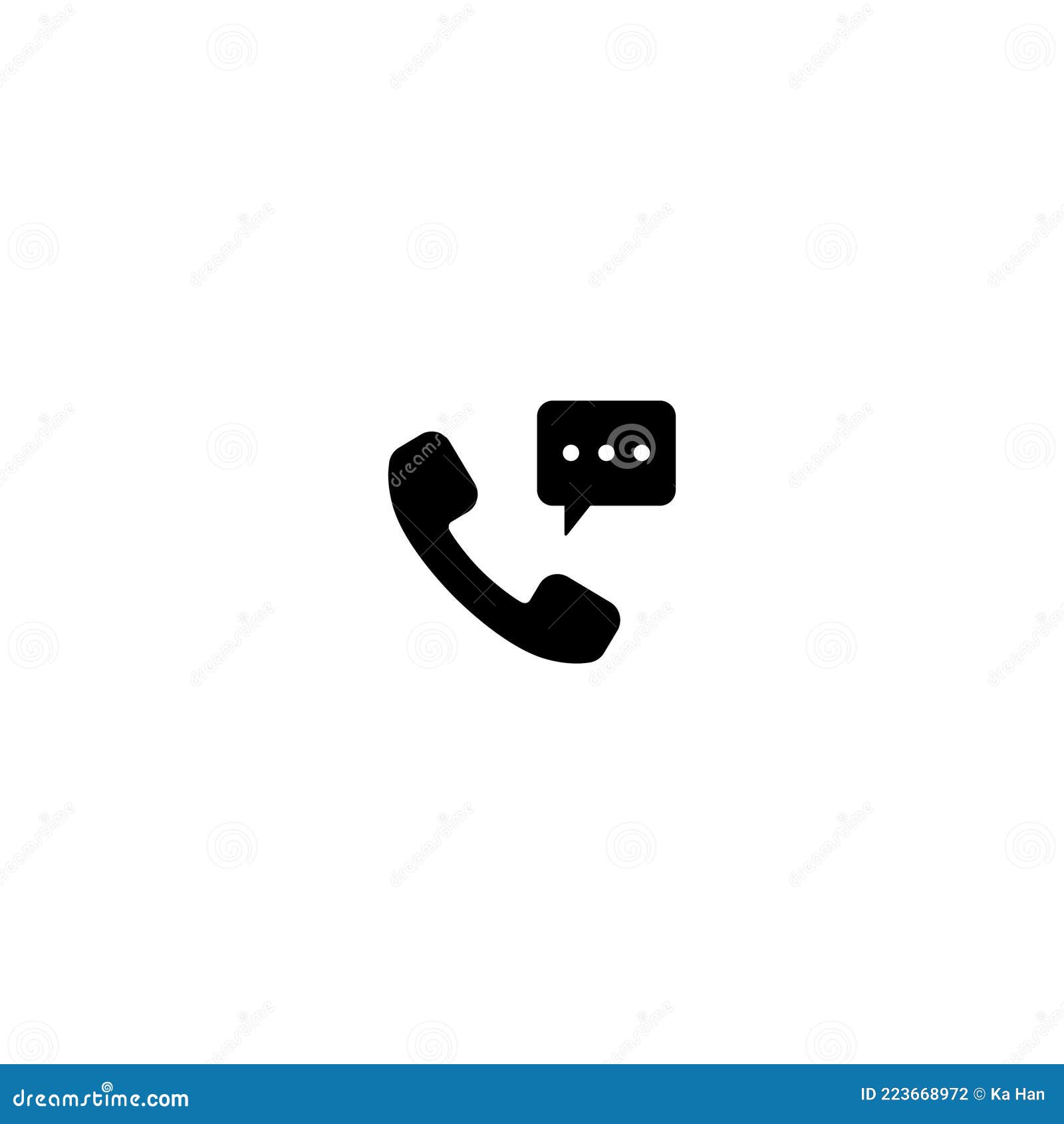Phone Receiver Icon Vector. Telephone, Communication Symbol Image Stock ...
