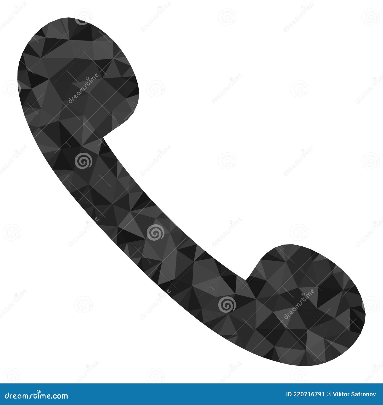 Phone Receiver Triangle Filled Icon Stock Vector - Illustration of ...