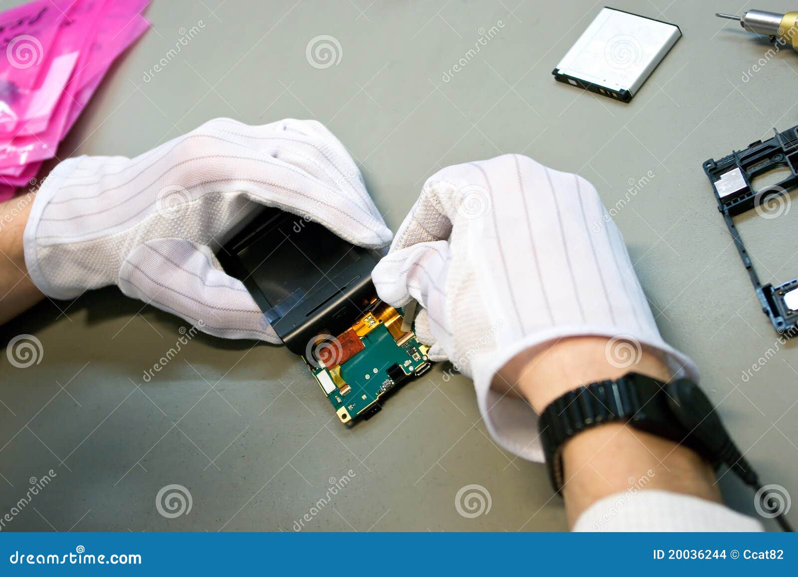 Phone during the Reparation Stock Photo - Image of industry, capacitor ...