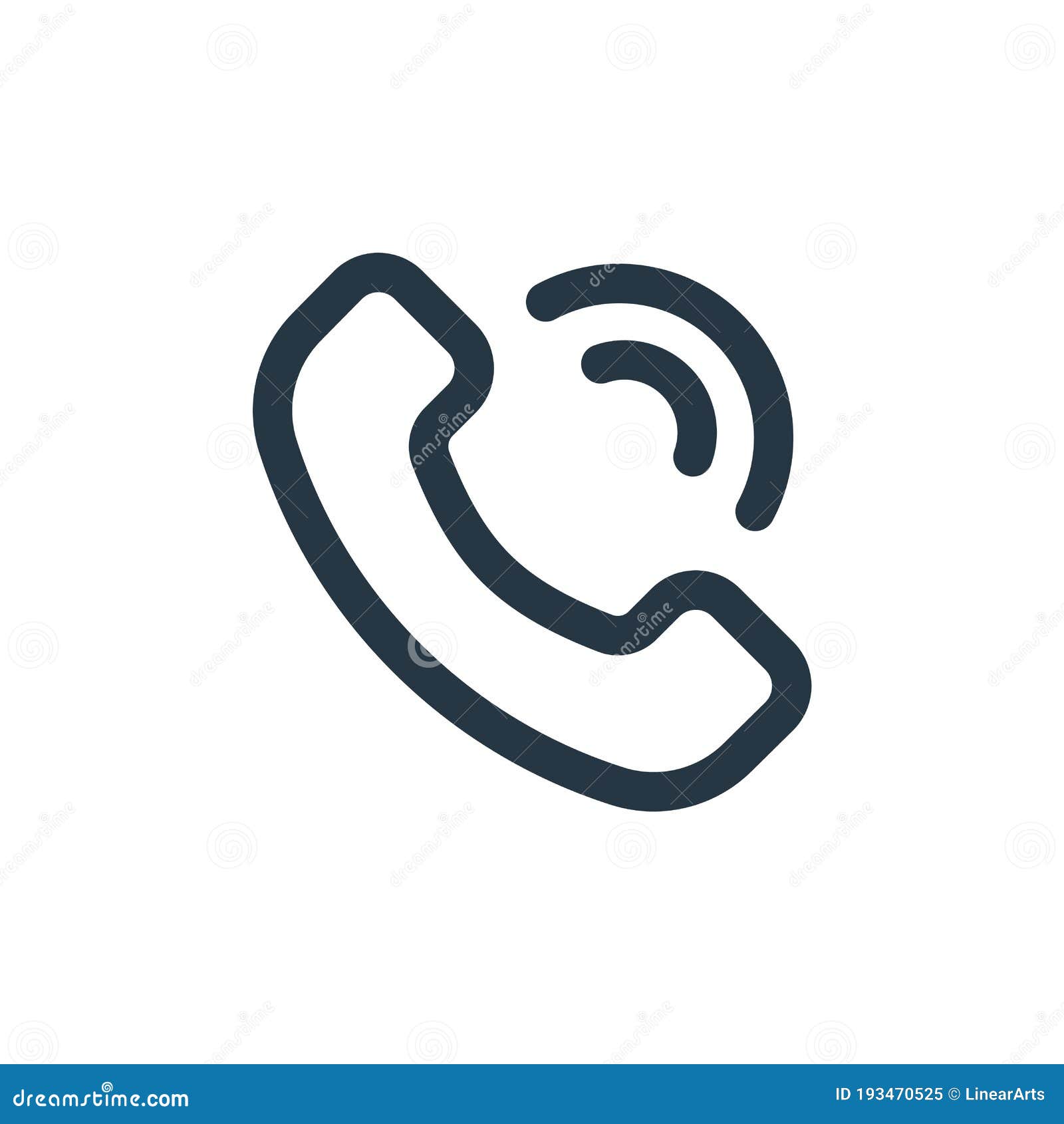 Phone Ringing Icon Vector from Interface Concept. Thin Line ...