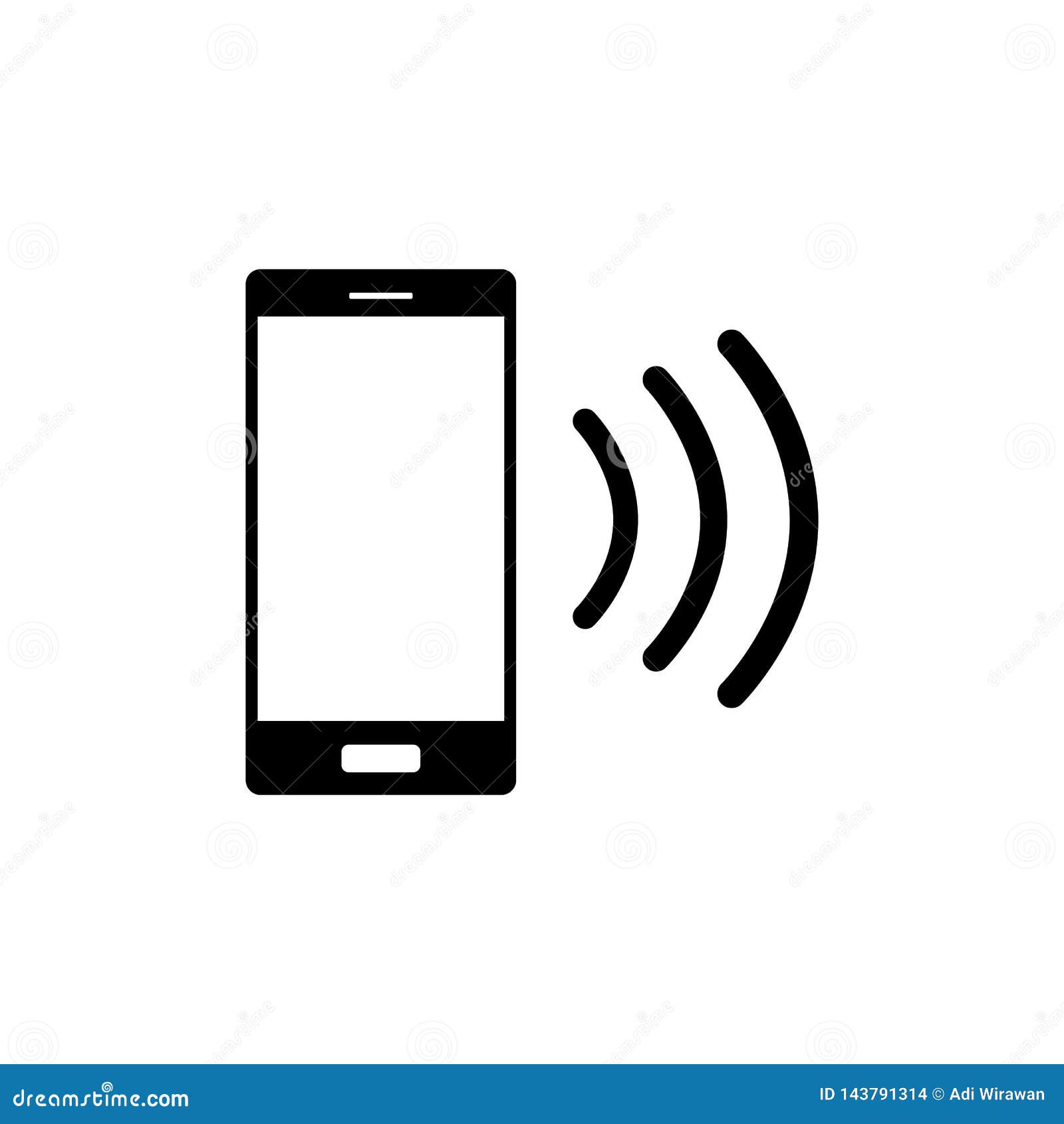 Mobile Phone Ringing Icon Vector in Modern Flat Style for Web Stock ...