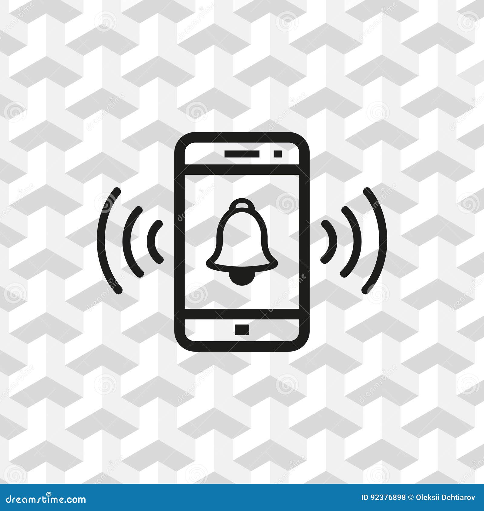 Phone Rings Icon Stock Vector Illustration Flat Design Stock Vector ...