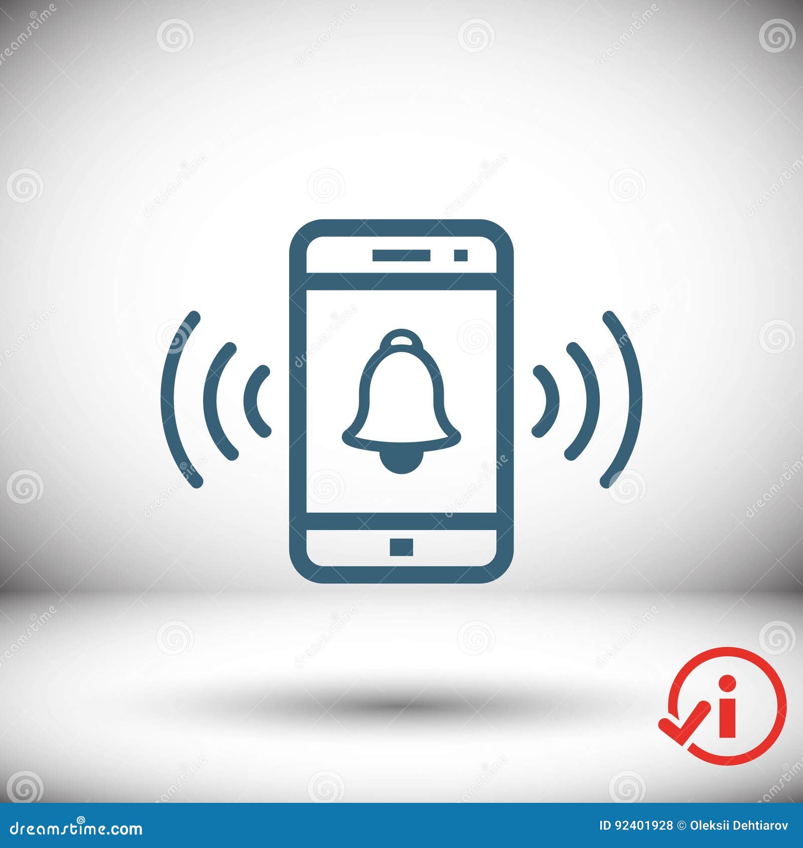 Phone Rings Icon Stock Vector Illustration Flat Design Stock Vector ...