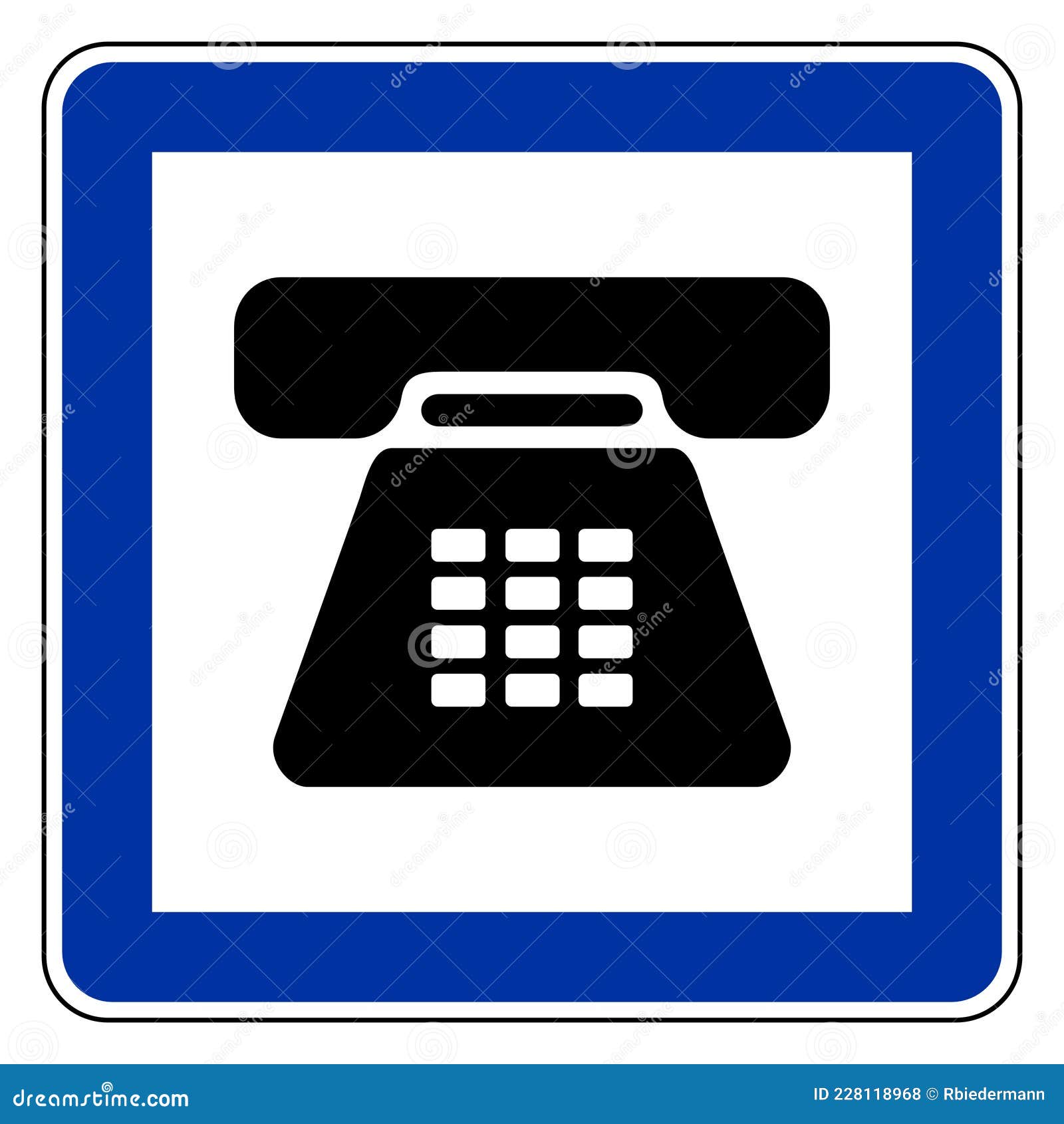 Phone and road sign stock vector. Illustration of black - 228118968