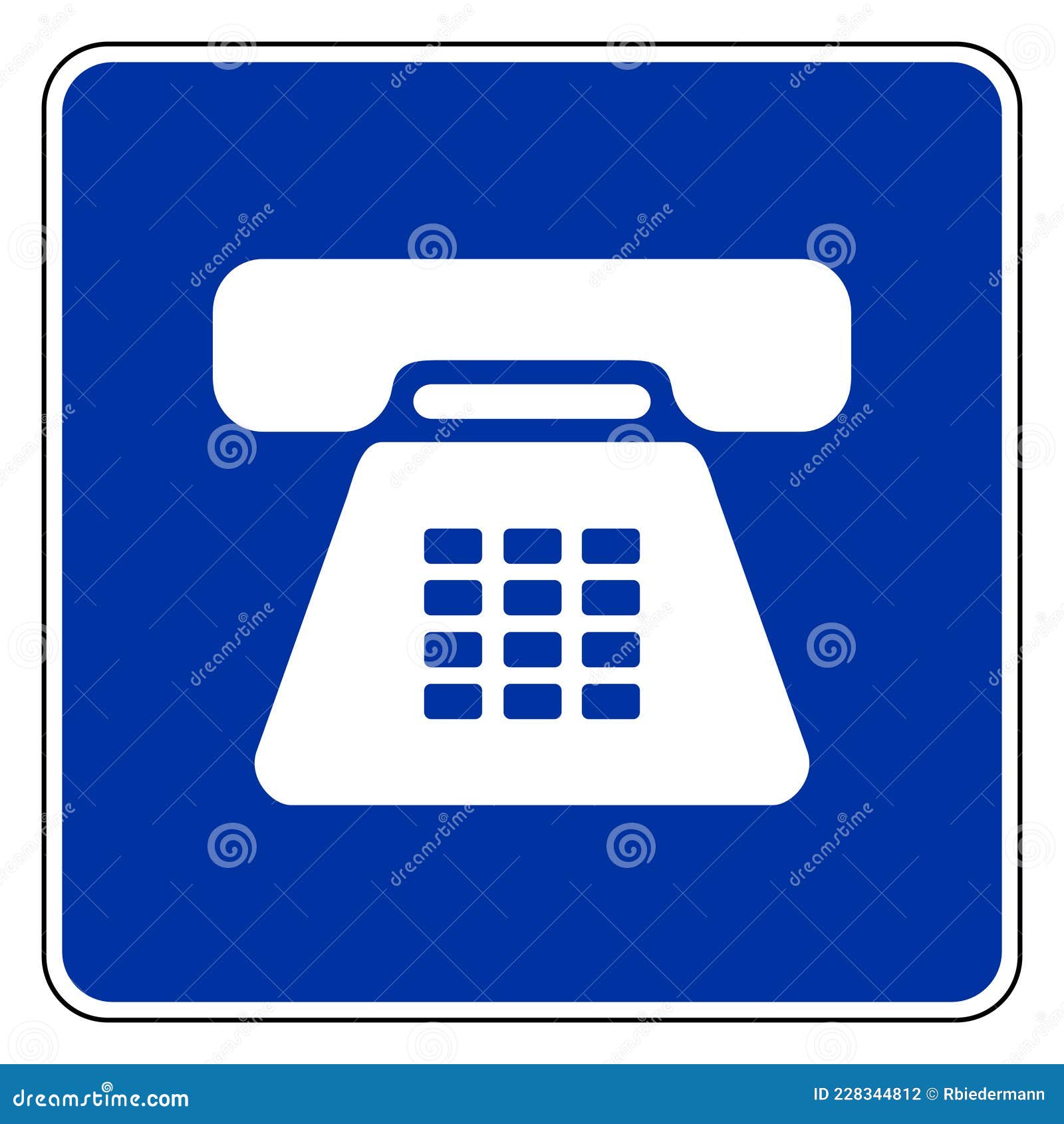 Phone and road sign stock vector. Illustration of symbol - 228344812