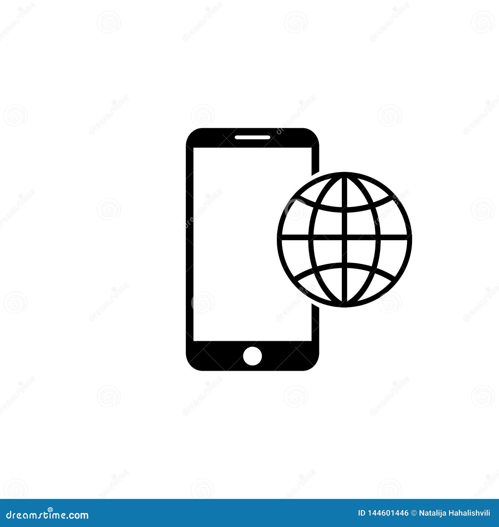 Phone Roaming Icon in Flat Style. Roaming Symbol for Your Web Site ...