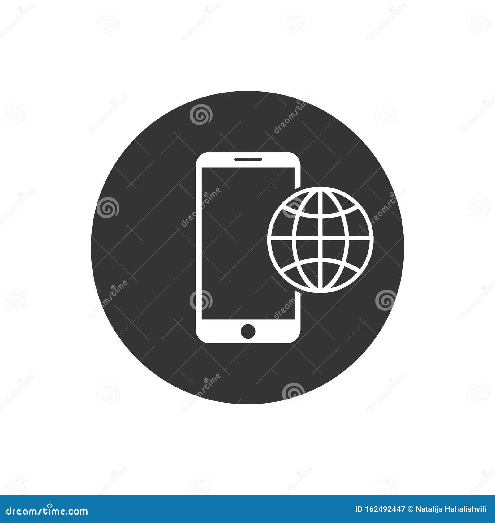 Phone Roaming Icon in Flat Style. Roaming Symbol for Your Web Site ...