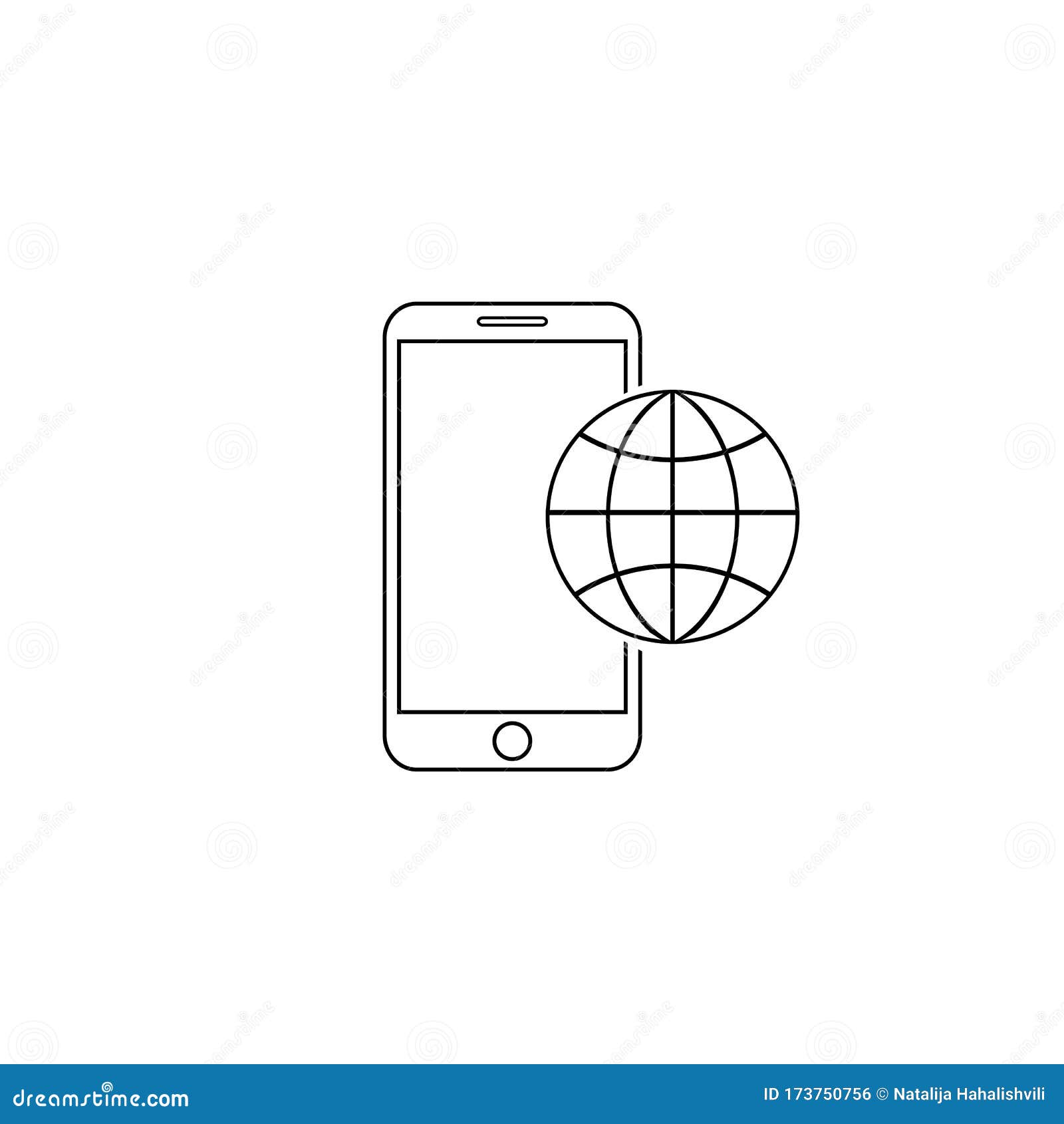 Phone Roaming Icon Set In Flat Style. Roaming Symbol For Your Web Site ...